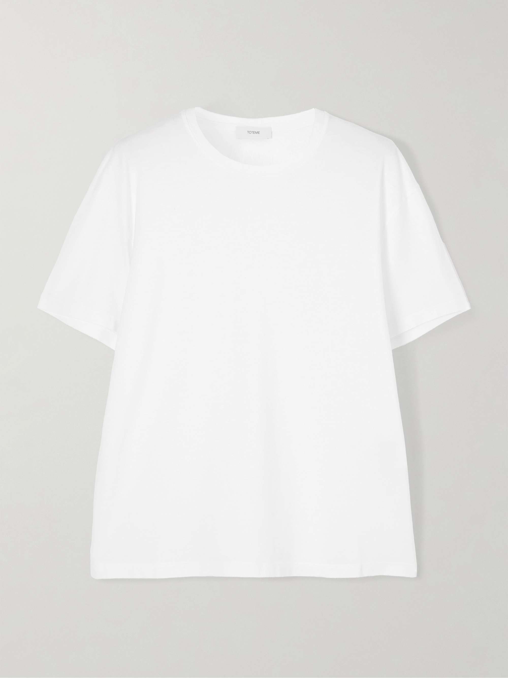 TOTEME Garderob TENCEL Lyocell And Organic Cotton blend Jersey T shirt TOTEME Garderob TENCEL Lyocell And Organic Cotton blend Jersey T shirt