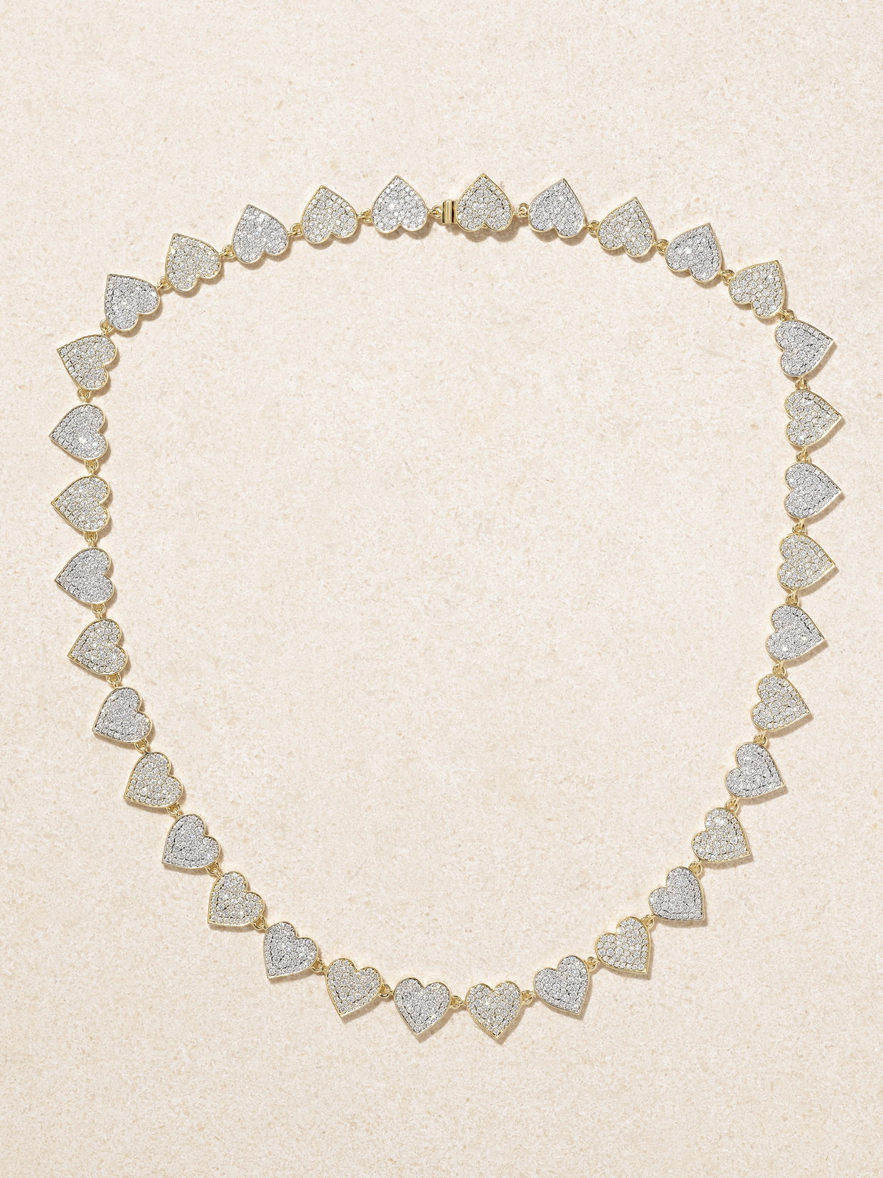 Sydney Evan Heart Eternity 14-karat Yellow And White Gold Diamond ...