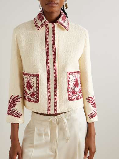 ETRO Embroidered wool-bouclé jacket | NET-A-PORTER
