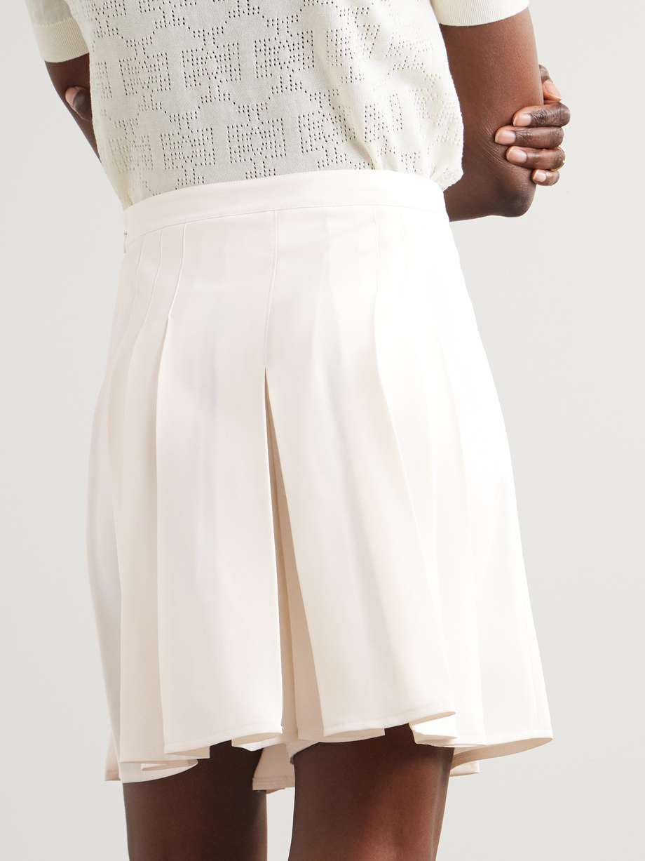 TORY SPORT Layered pleated twill shorts | NET-A-PORTER