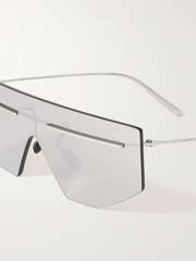 Silver D-frame silver-tone sunglasses | PRADA EYEWEAR | NET-A-PORTER