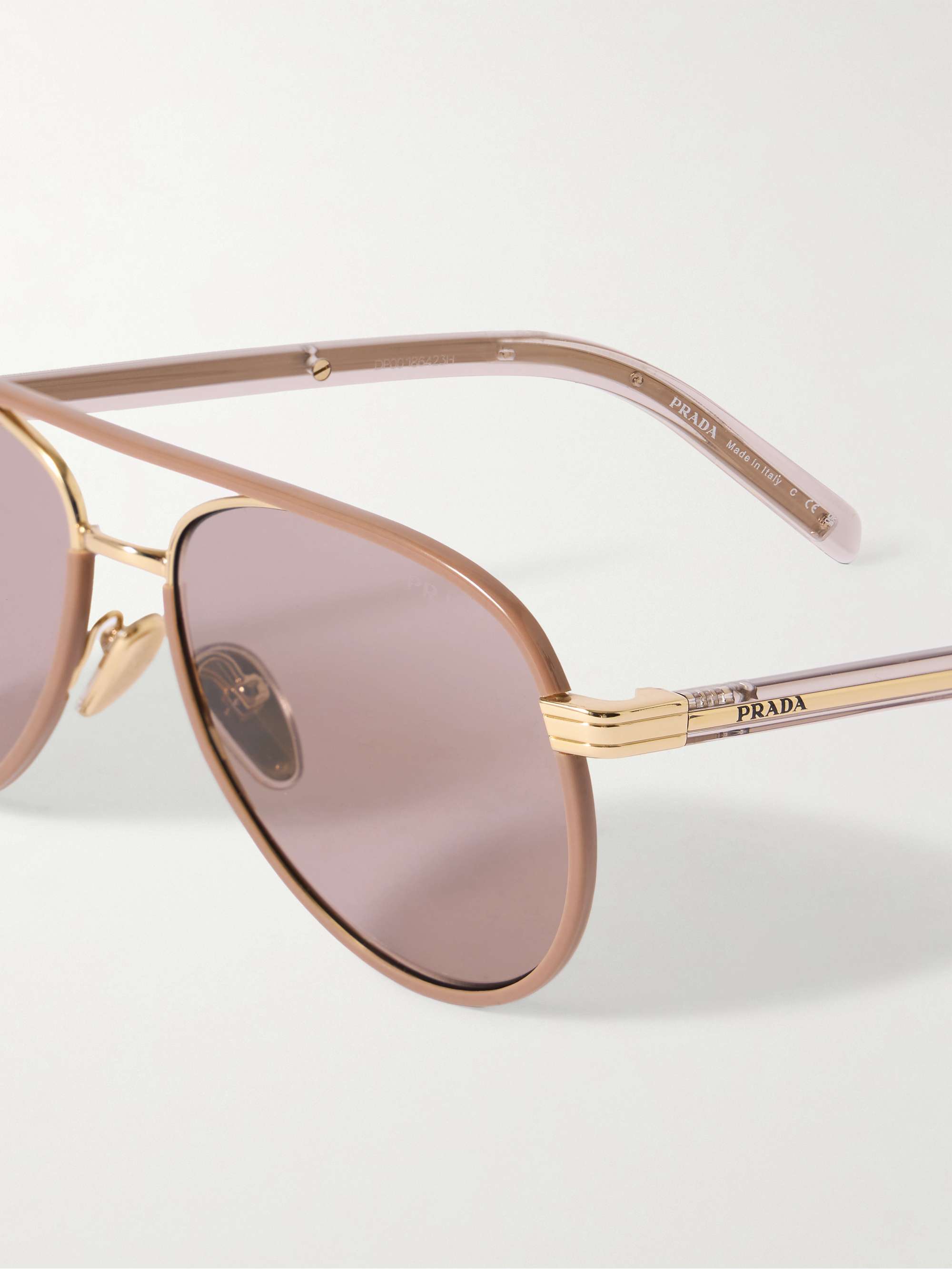 PRADA EYEWEAR アビエイタースタイル ローズゴールドトーン PRADA EYEWEAR アビエイタースタイル ローズゴールドトーン
