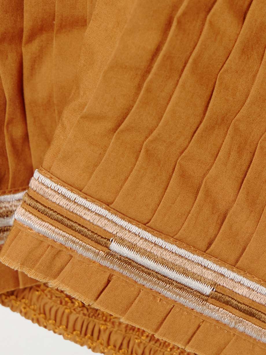 EMPORIO SIRENUSE Flavia strapless cropped embroidered cotton top | NET ...