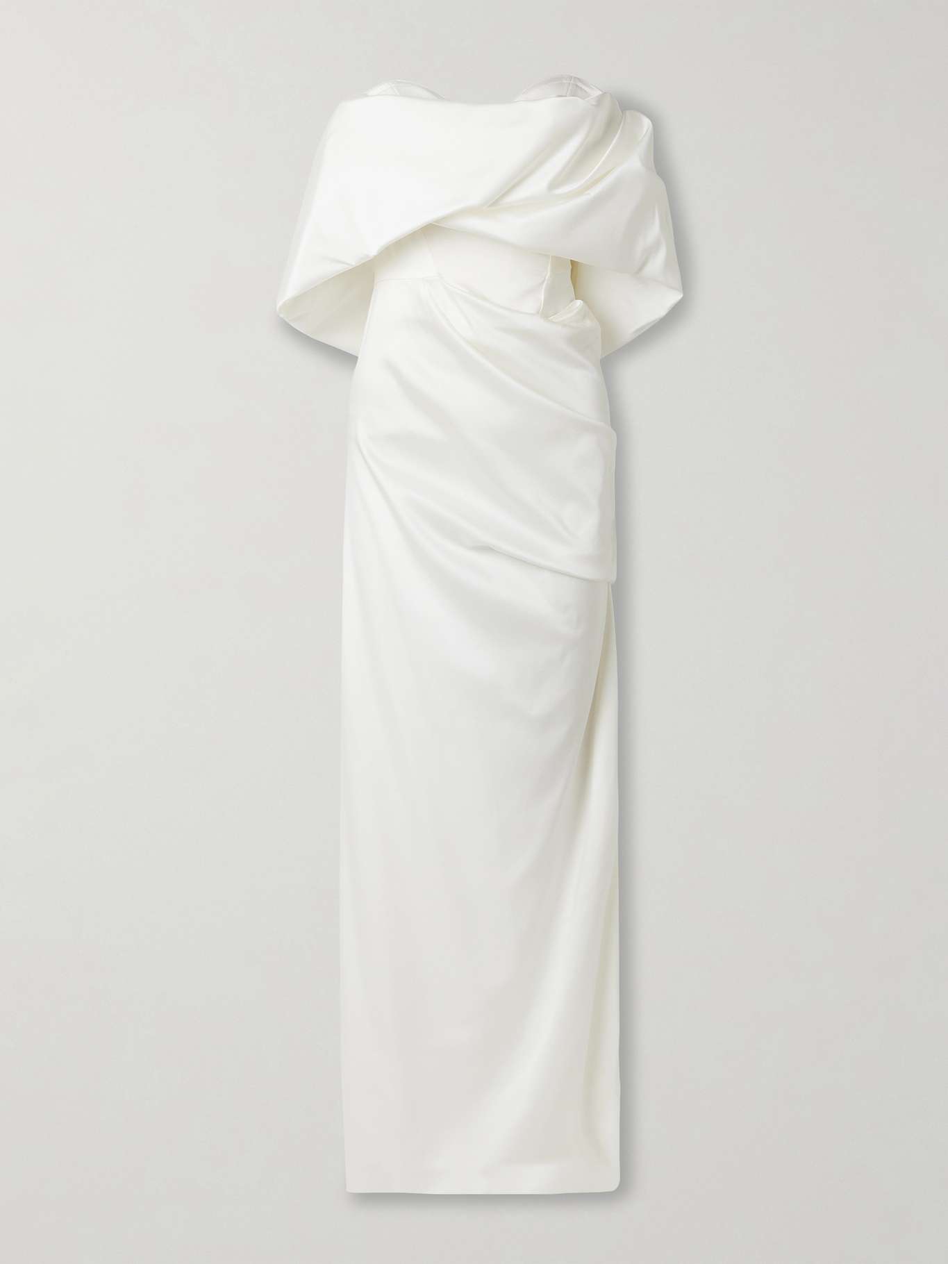 VIVIENNE WESTWOOD Sybyl off-the-shoulder draped satin gown | NET-A-PORTER
