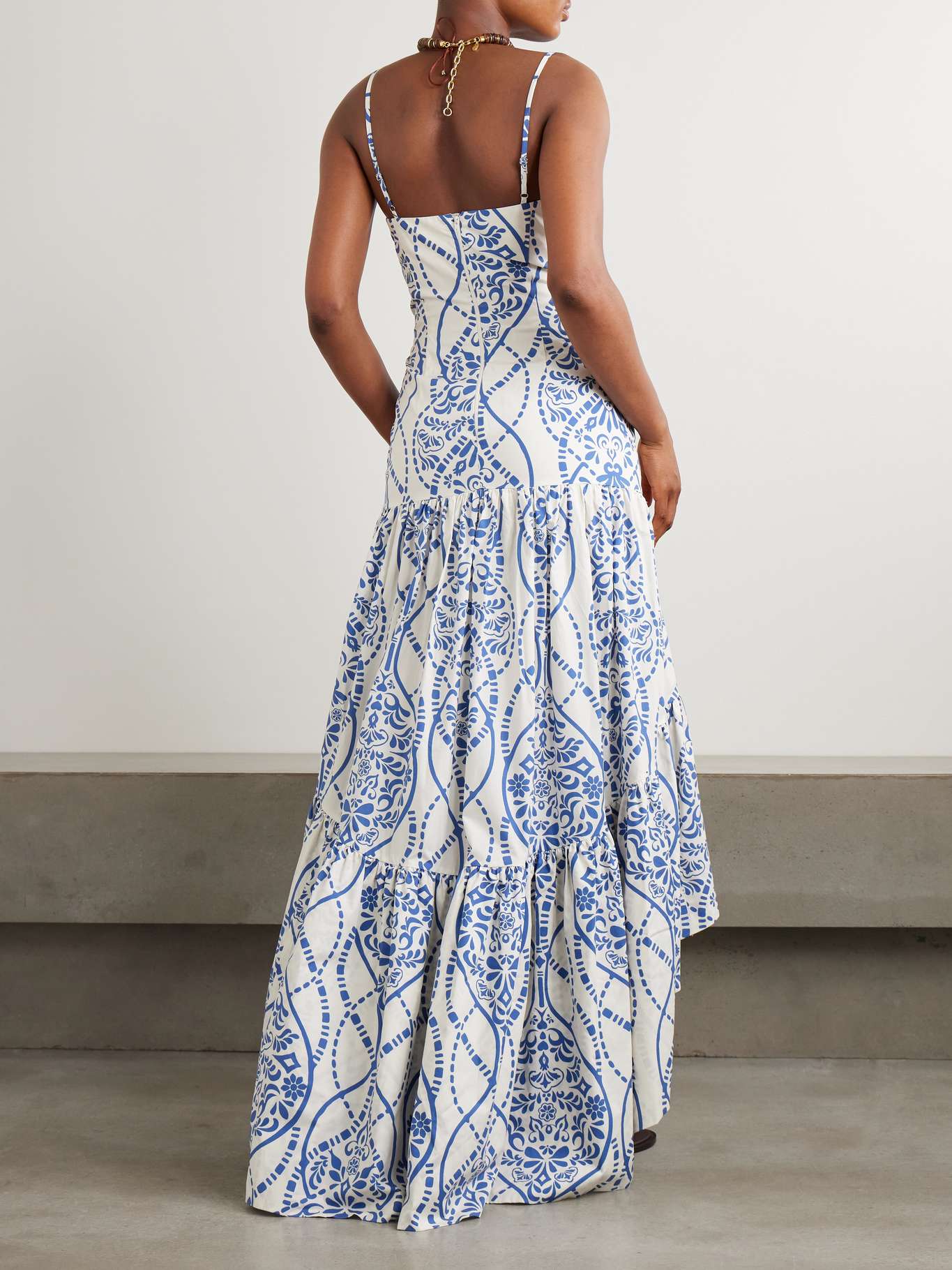 ANDRES OTALORA Joyah Colonial printed tiered asymmetric maxi dress | NET-A-PORTER