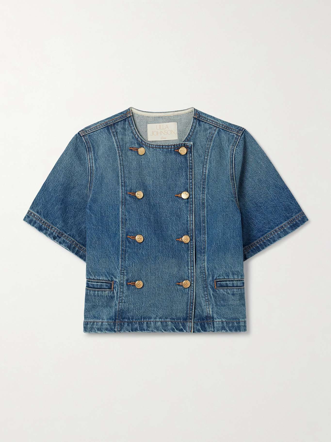 ULLA JOHNSON Serge double-breasted denim jacket | NET-A-PORTER