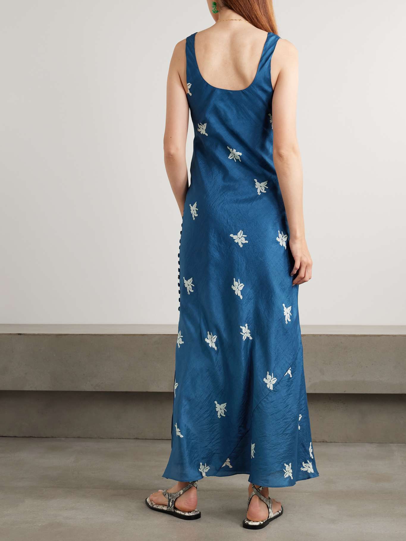 ALIX OF BOHEMIA Adele printed silk-satin maxi dress | NET-A-PORTER