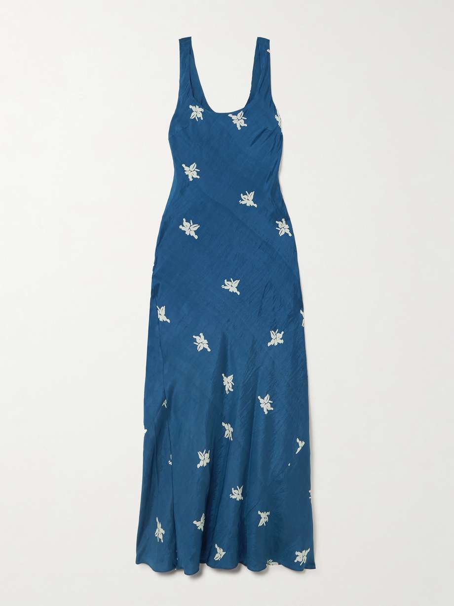 ALIX OF BOHEMIA Adele printed silk-satin maxi dress | NET-A-PORTER