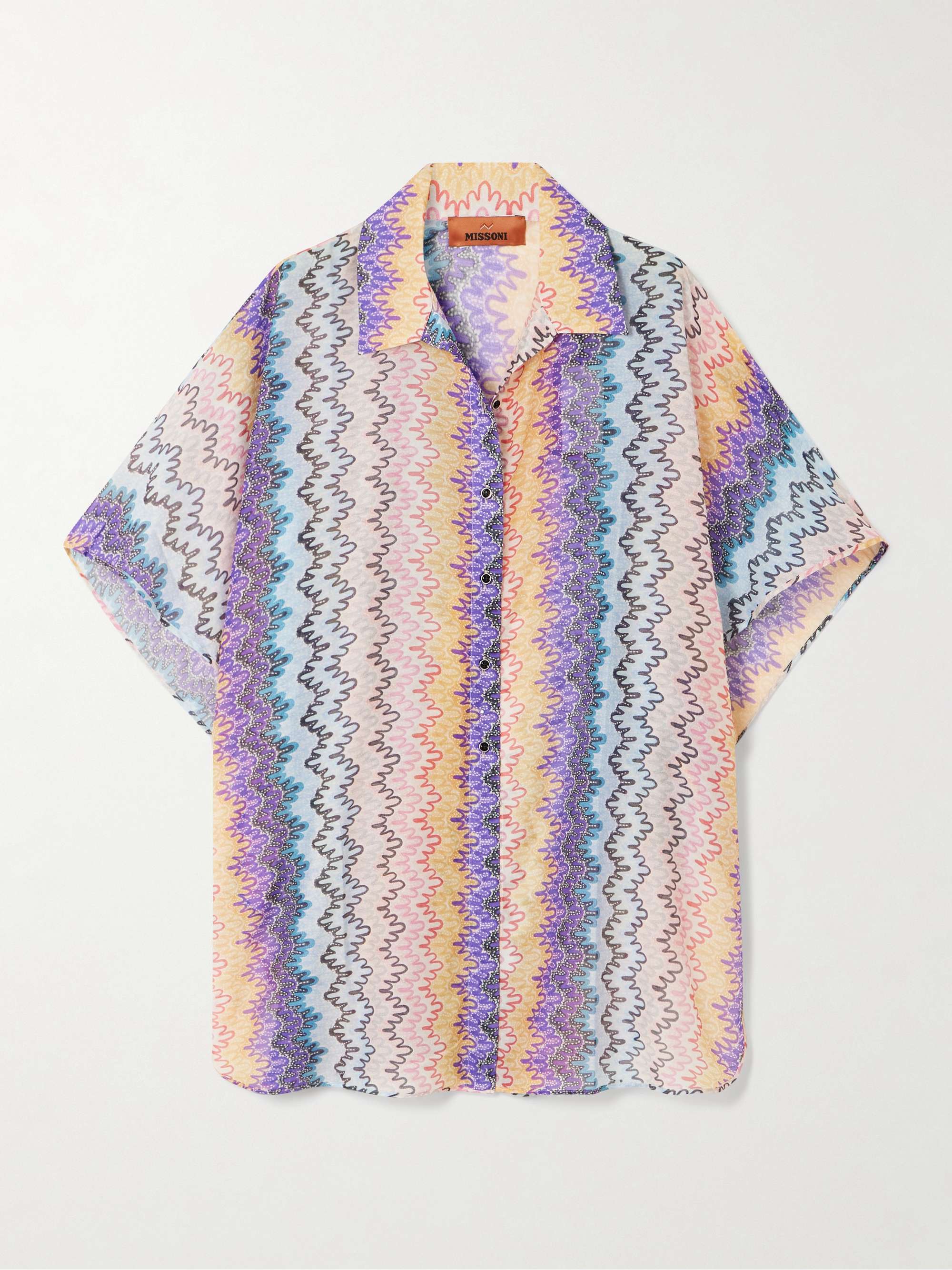 MISSONI Printed cotton and silk-blend shirt | NET-A-PORTER MISSONI Printed cotton and silk-blend shirt | NET-A-PORTER