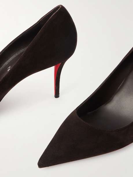 CHRISTIAN LOUBOUTIN Miss Z 80 suede pumps | NET-A-PORTER