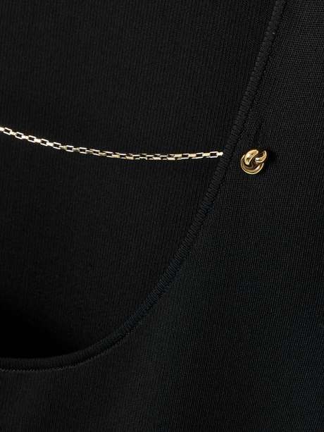 BOTTEGA VENETA Open-back chain-embellished knitted maxi dress | NET-A ...