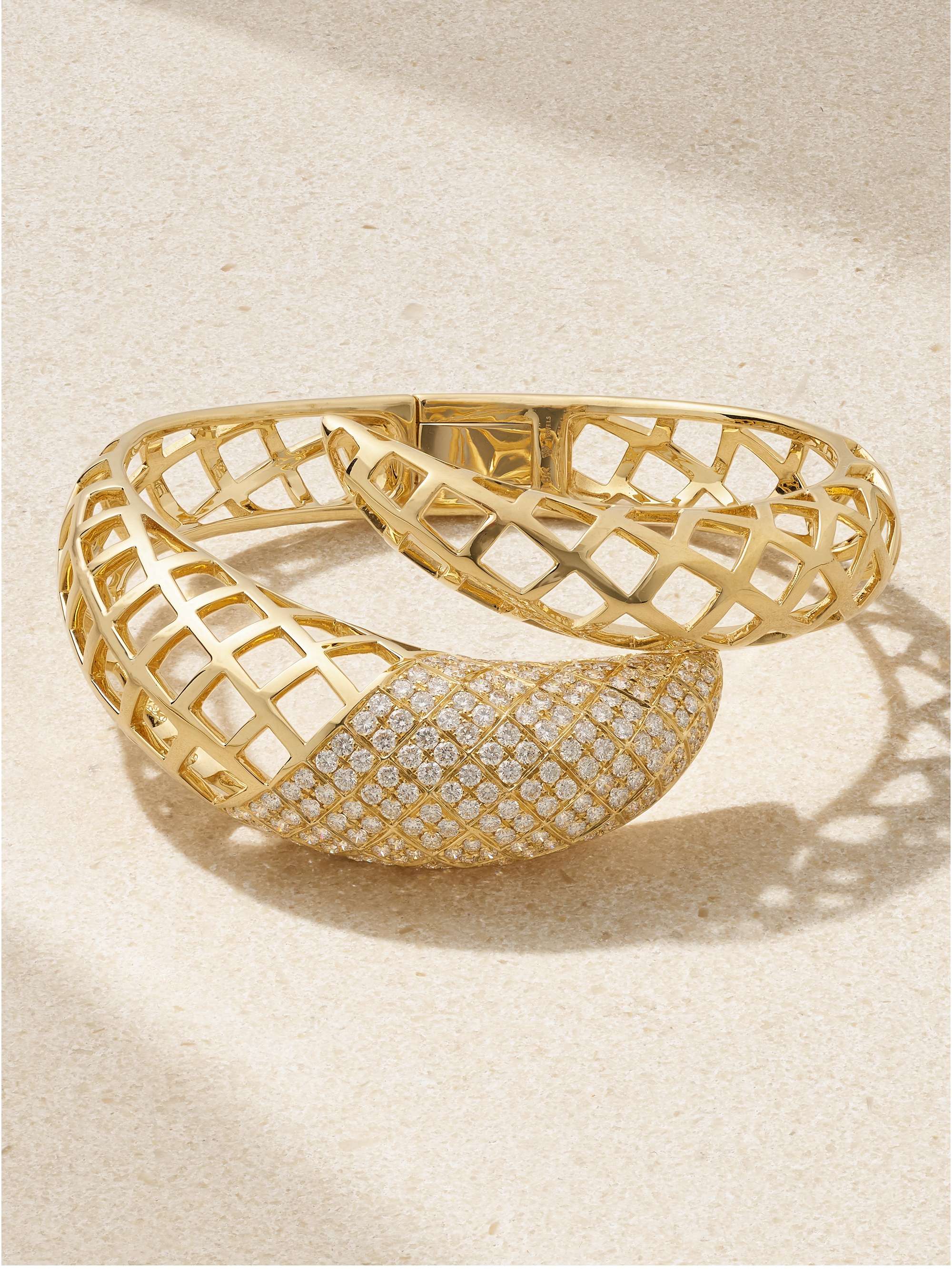 MAISON H JEWELS 18-karat gold diamond bangle | NET-A-PORTER