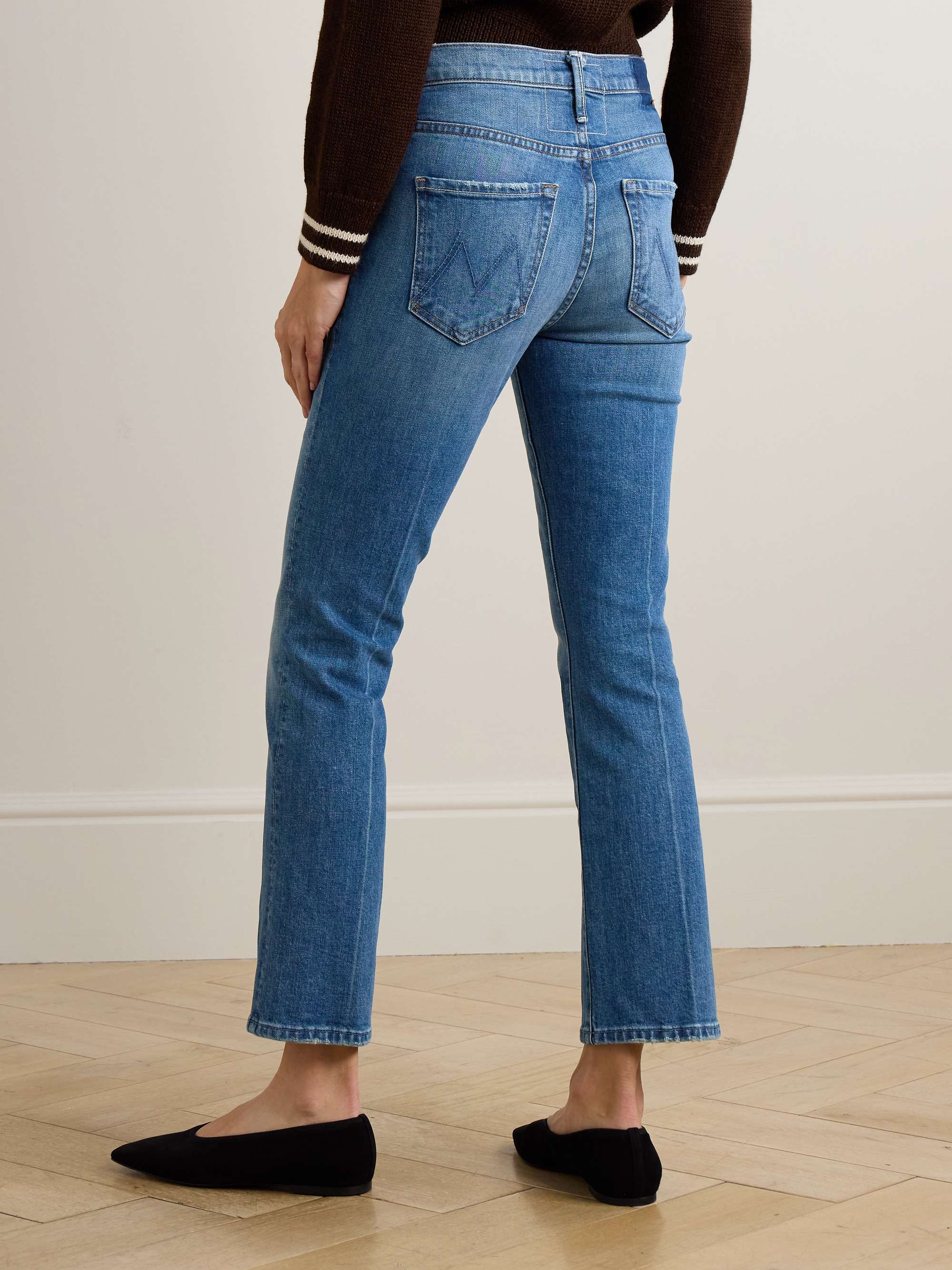 MOTHER The Insider cropped high-rise bootcut jeans | NET-A-PORTER