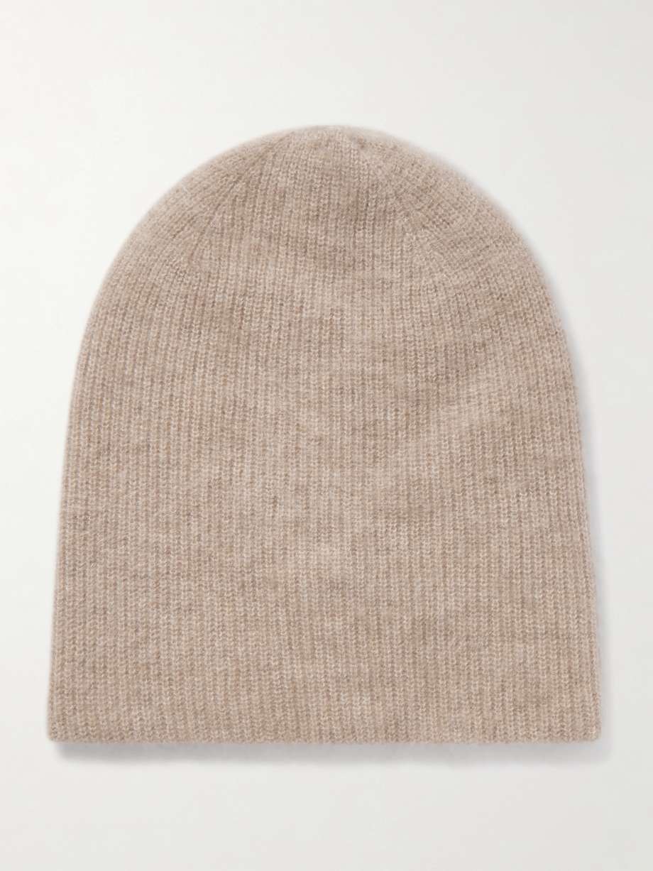 GUEST IN RESIDENCE Grizzly reversible ribbed brushed-cashmere beanie ...