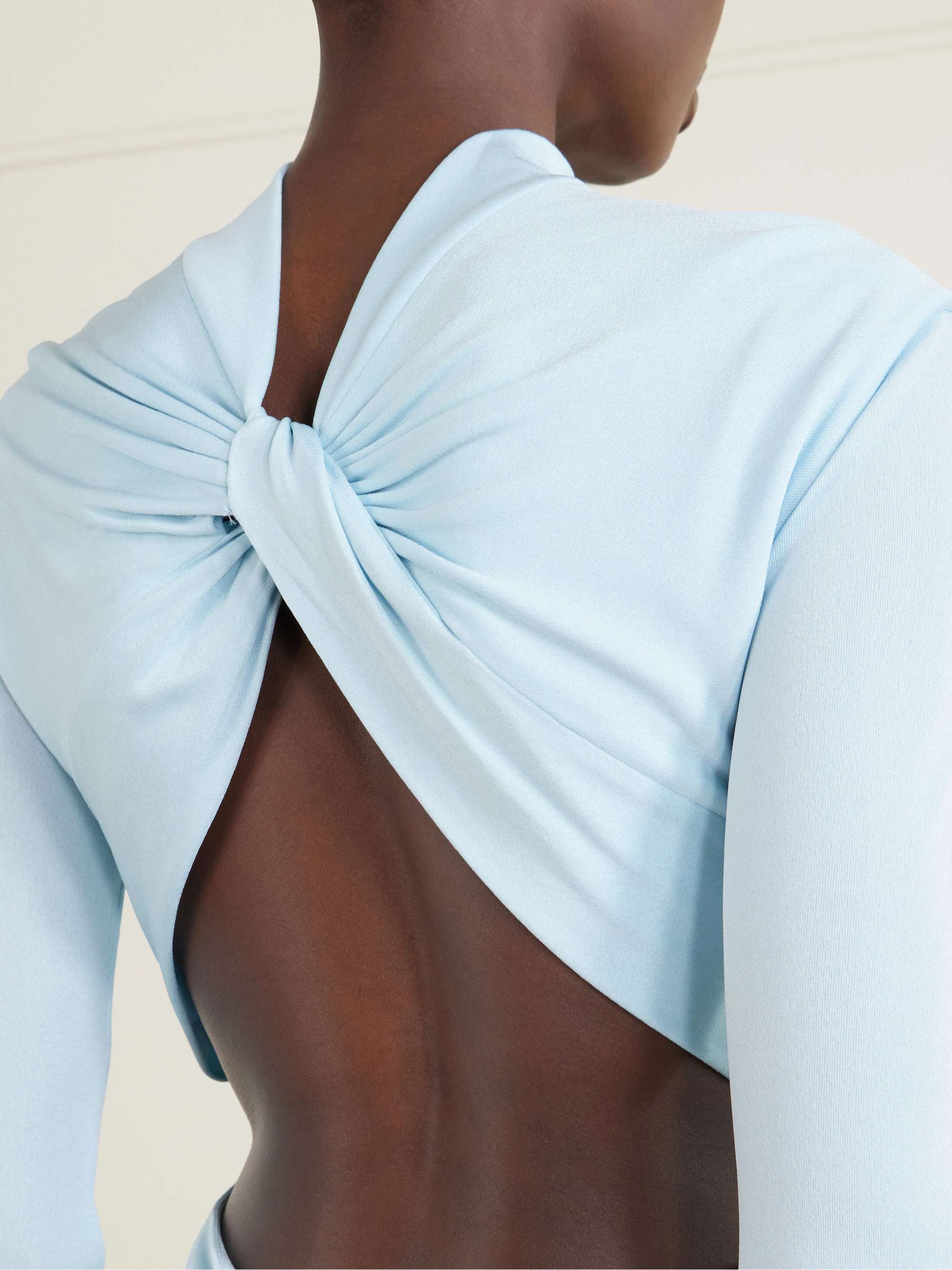 TOM FORD Open-back crepe-jersey gown | NET-A-PORTER