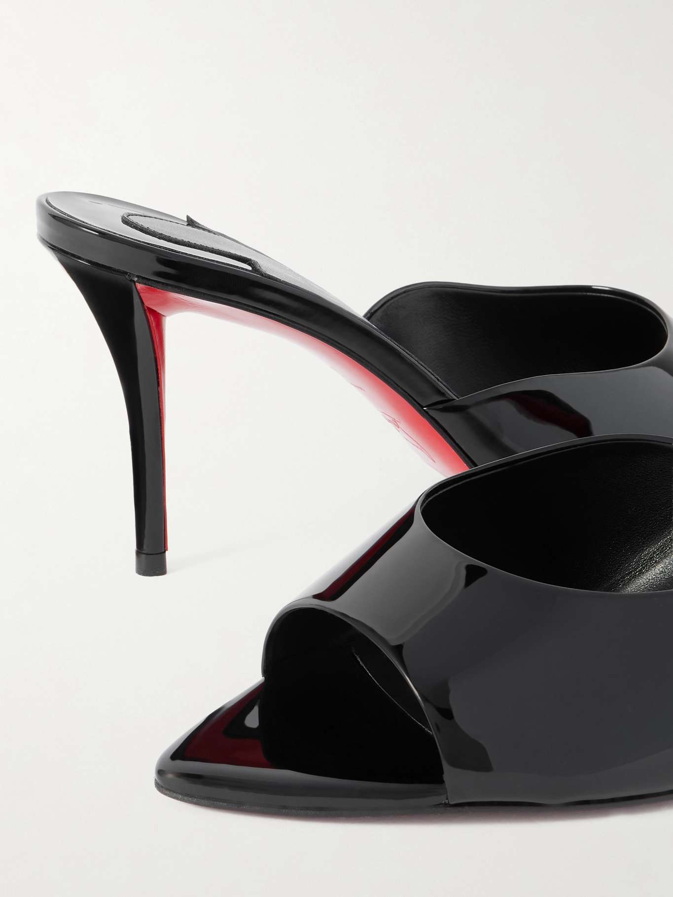 CHRISTIAN LOUBOUTIN Miss Z 80 patent-leather mules | NET-A-PORTER