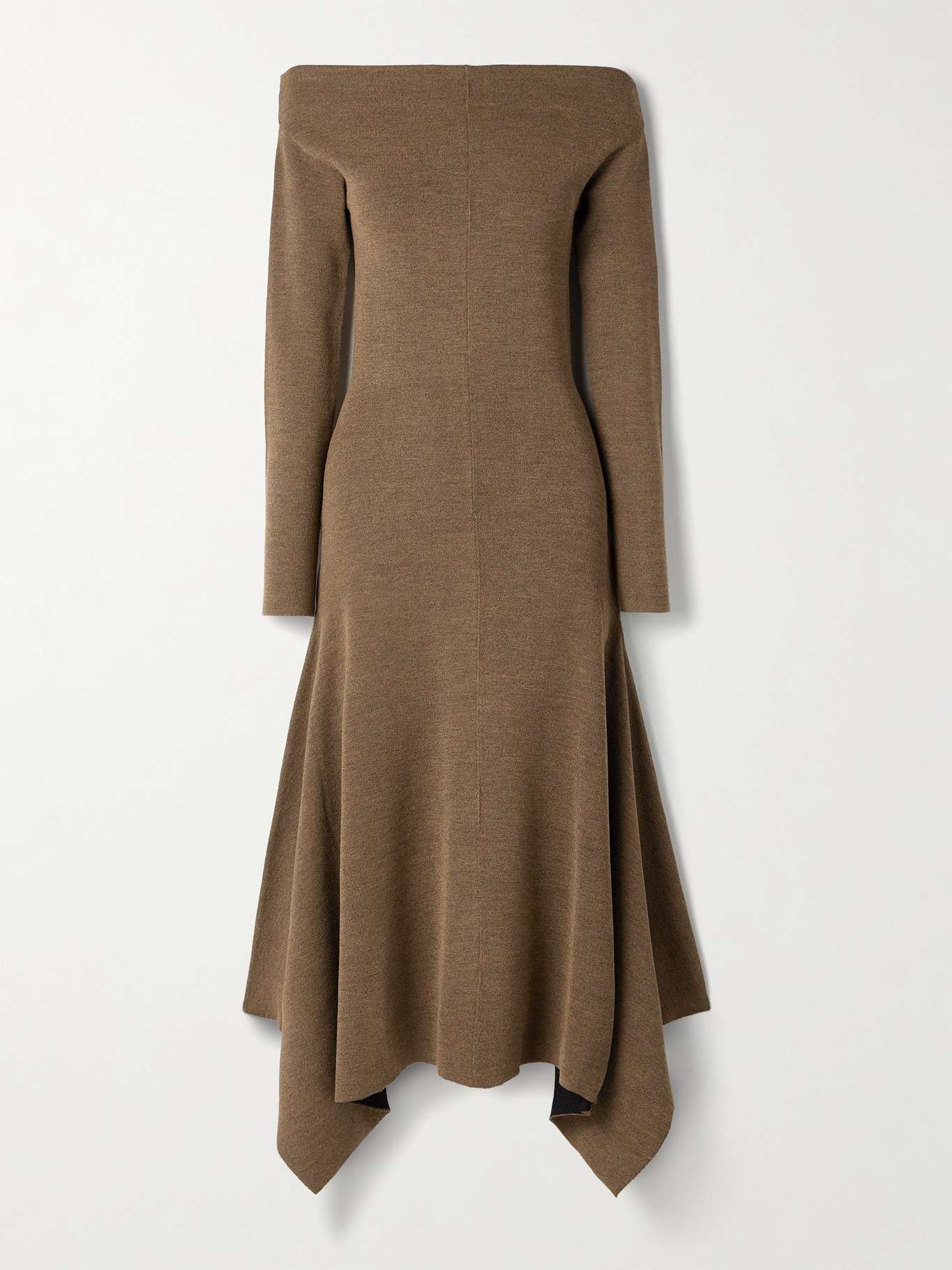 PROENZA SCHOULER Romi off-the-shoulder asymmetric stretch-knit dress ...