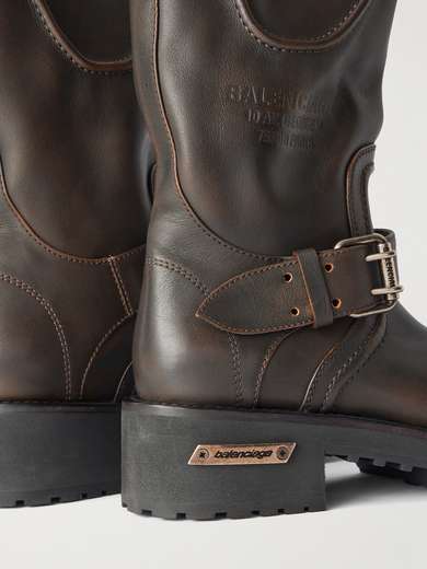 BALENCIAGA Venom leather ankle boots | NET-A-PORTER