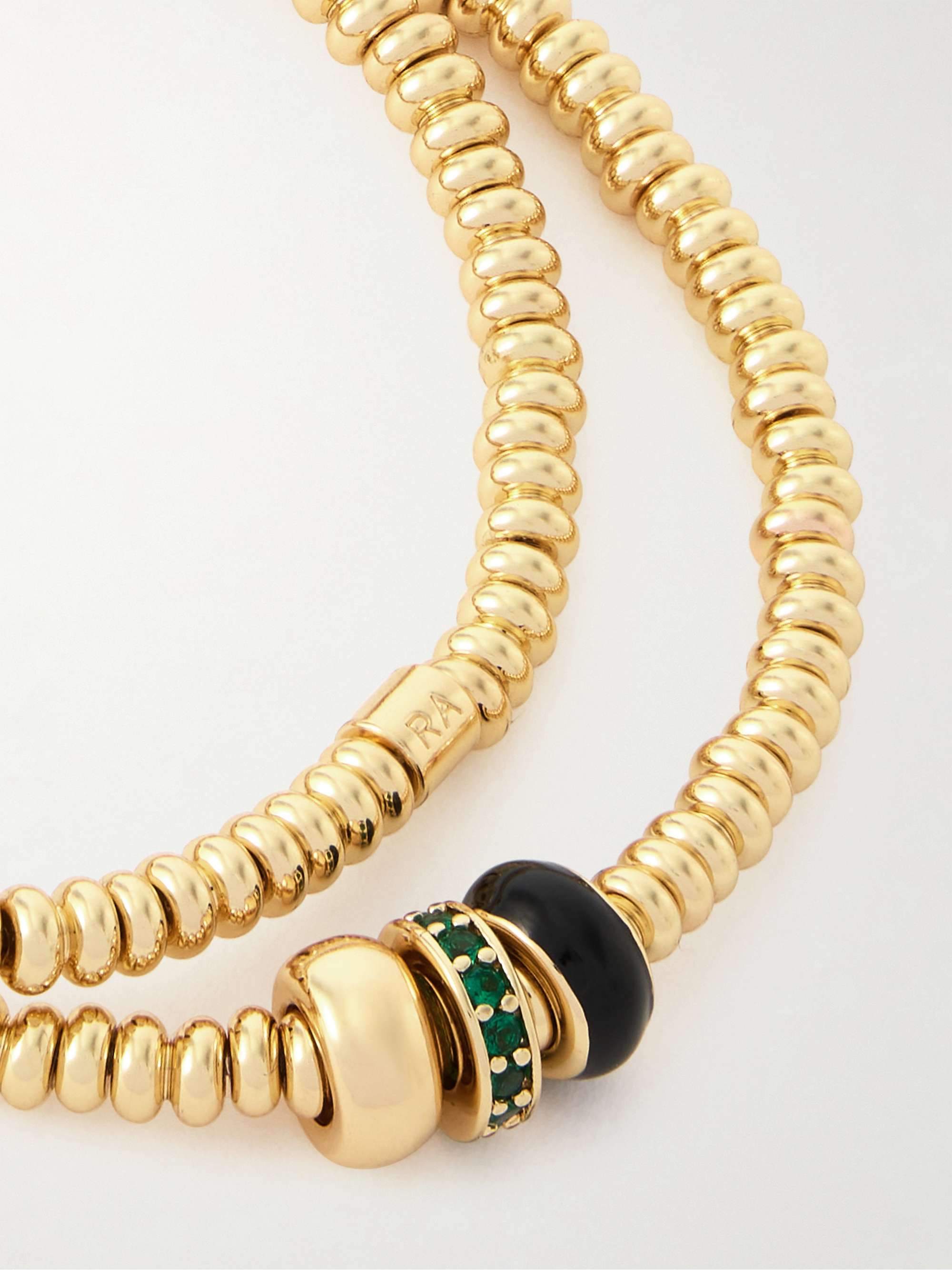 ROXANNE ASSOULIN Corduroy set of two gold-tone beaded bracelets | NET-A ...