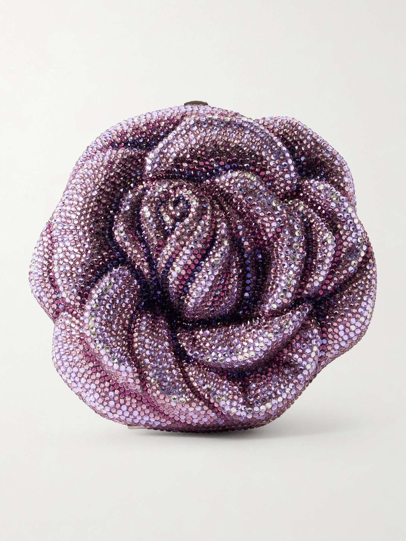 JUDITH LEIBER COUTURE Rose Melody crystal-embellished silver-tone ...