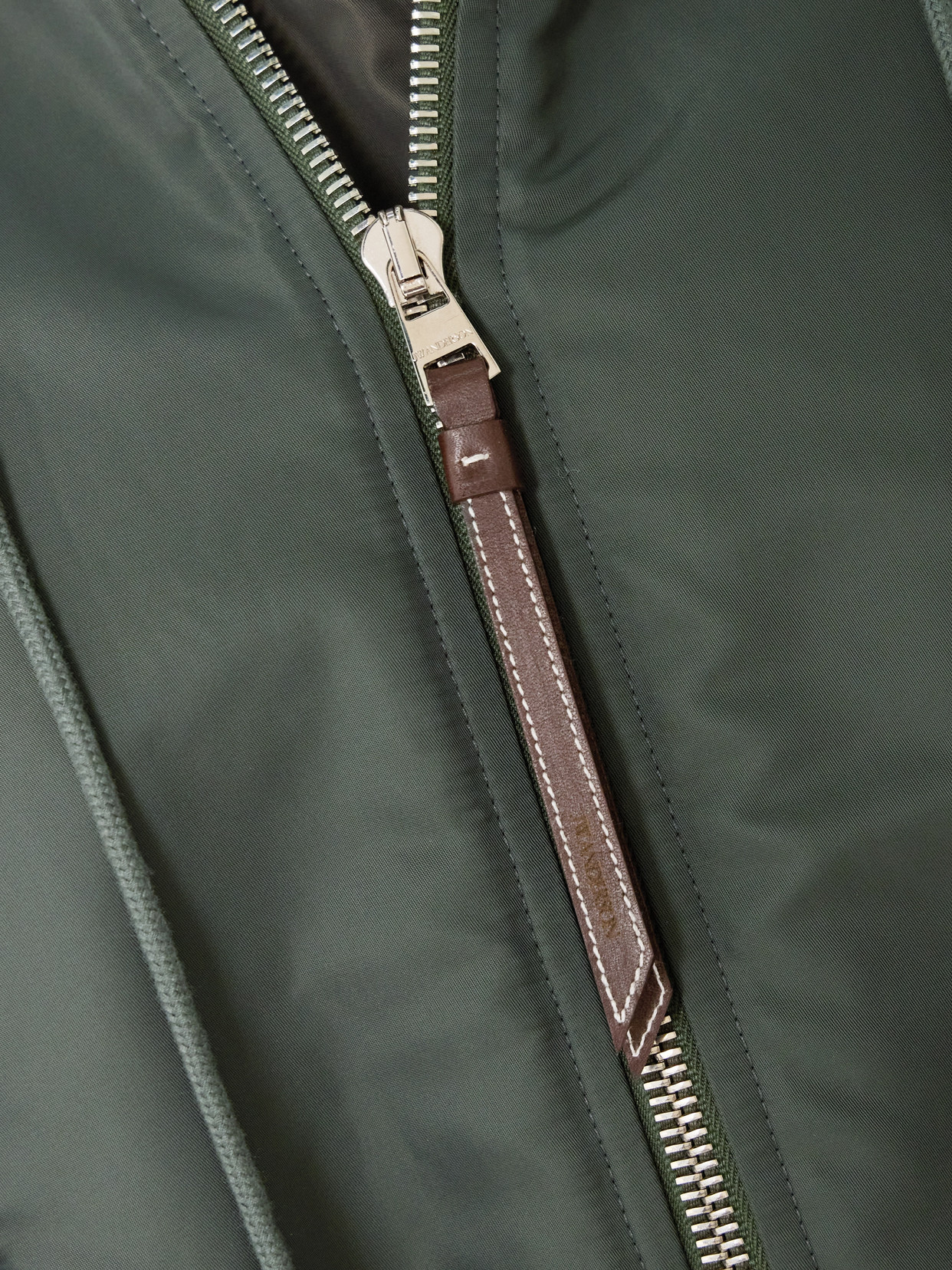 Jw Anderson Hooded Padded Shell And Shearling Bomber Jacket In Green ...