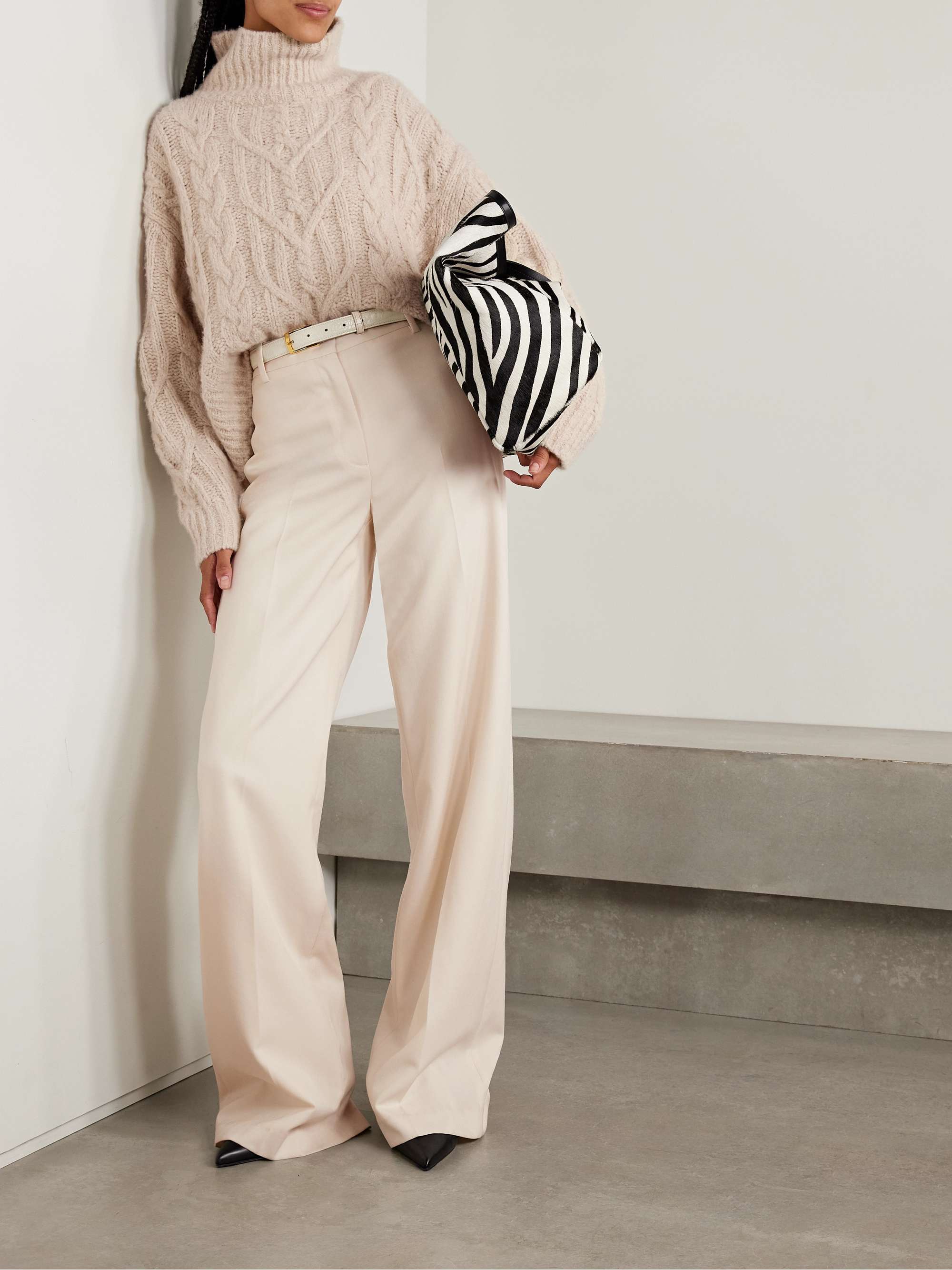 NILI LOTAN River wool-twill wide-leg pants | NET-A-PORTER