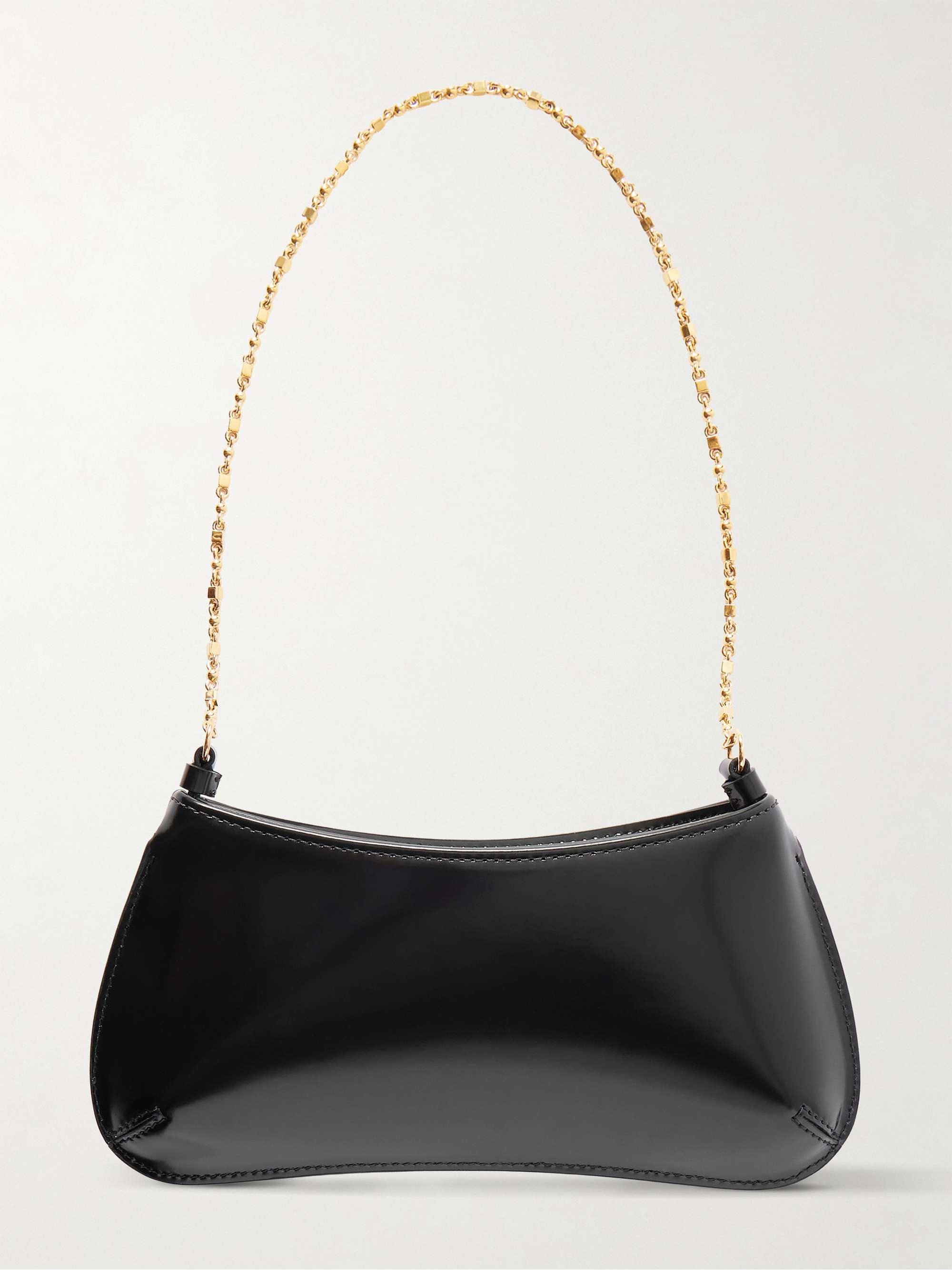 JACQUEMUS Le Petit Bisou polished-leather shoulder bag | NET-A-PORTER