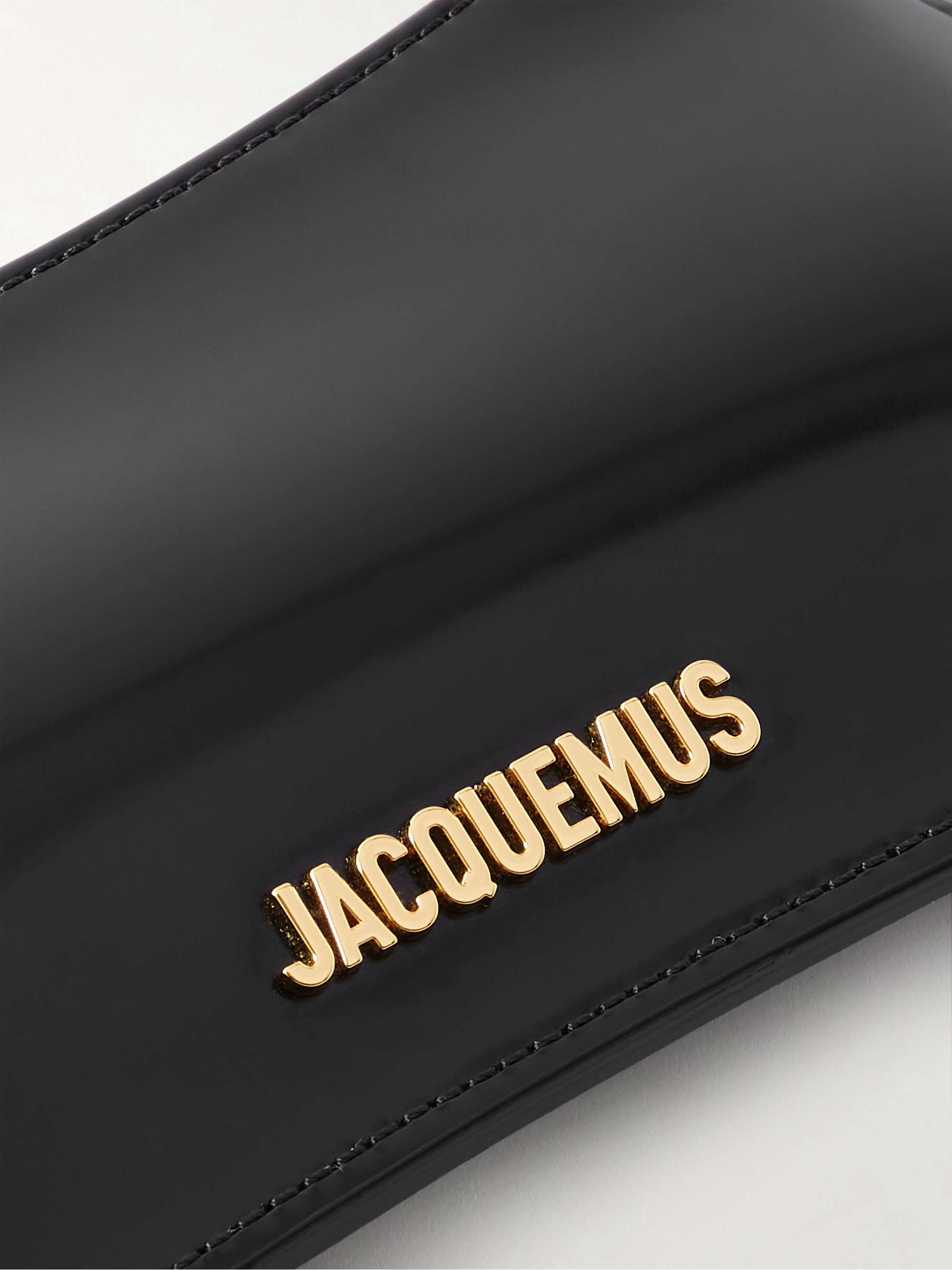 JACQUEMUS Le Petit Bisou polished-leather shoulder bag | NET-A-PORTER