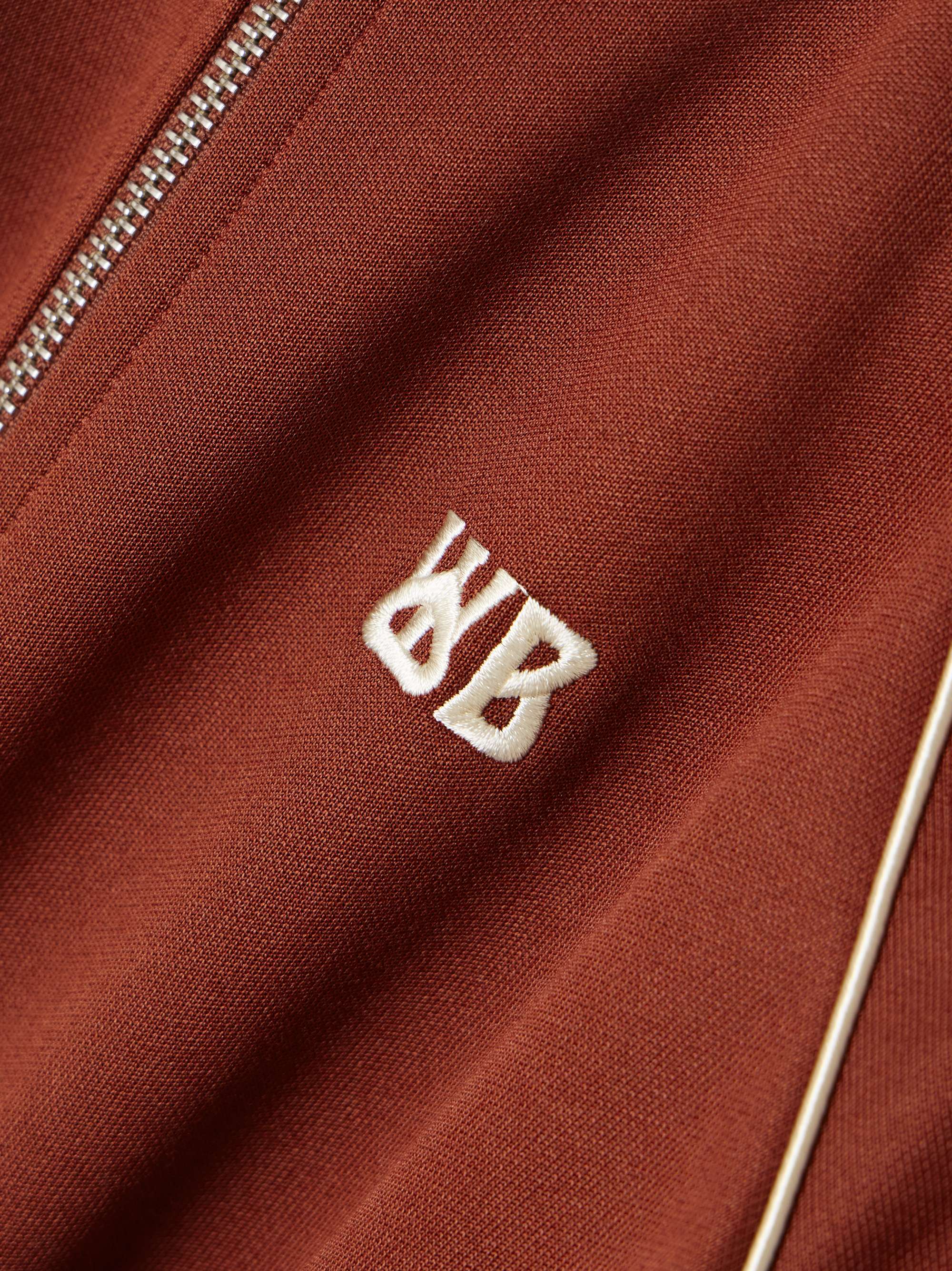 WALES BONNER Anthem embroidered mesh-trimmed jersey track jacket | NET ...