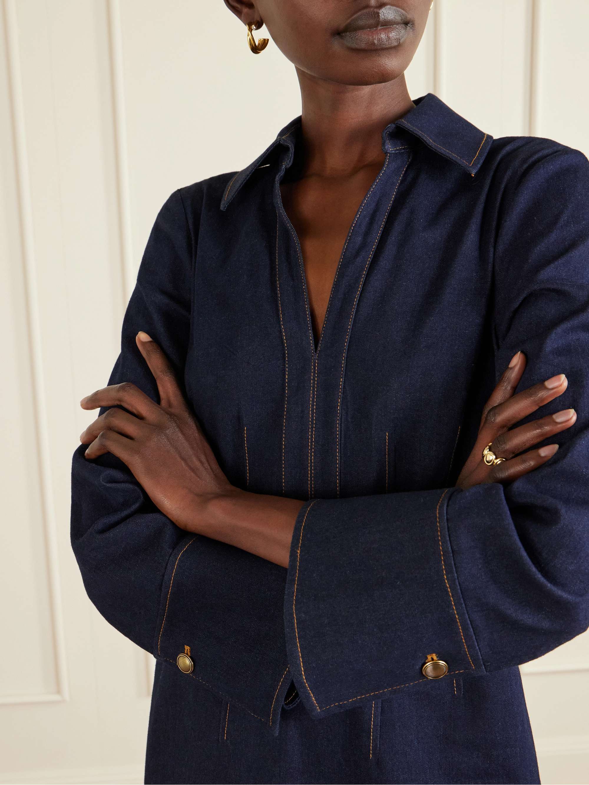 VERONICA BEARD Raymond denim mini dress | NET-A-PORTER