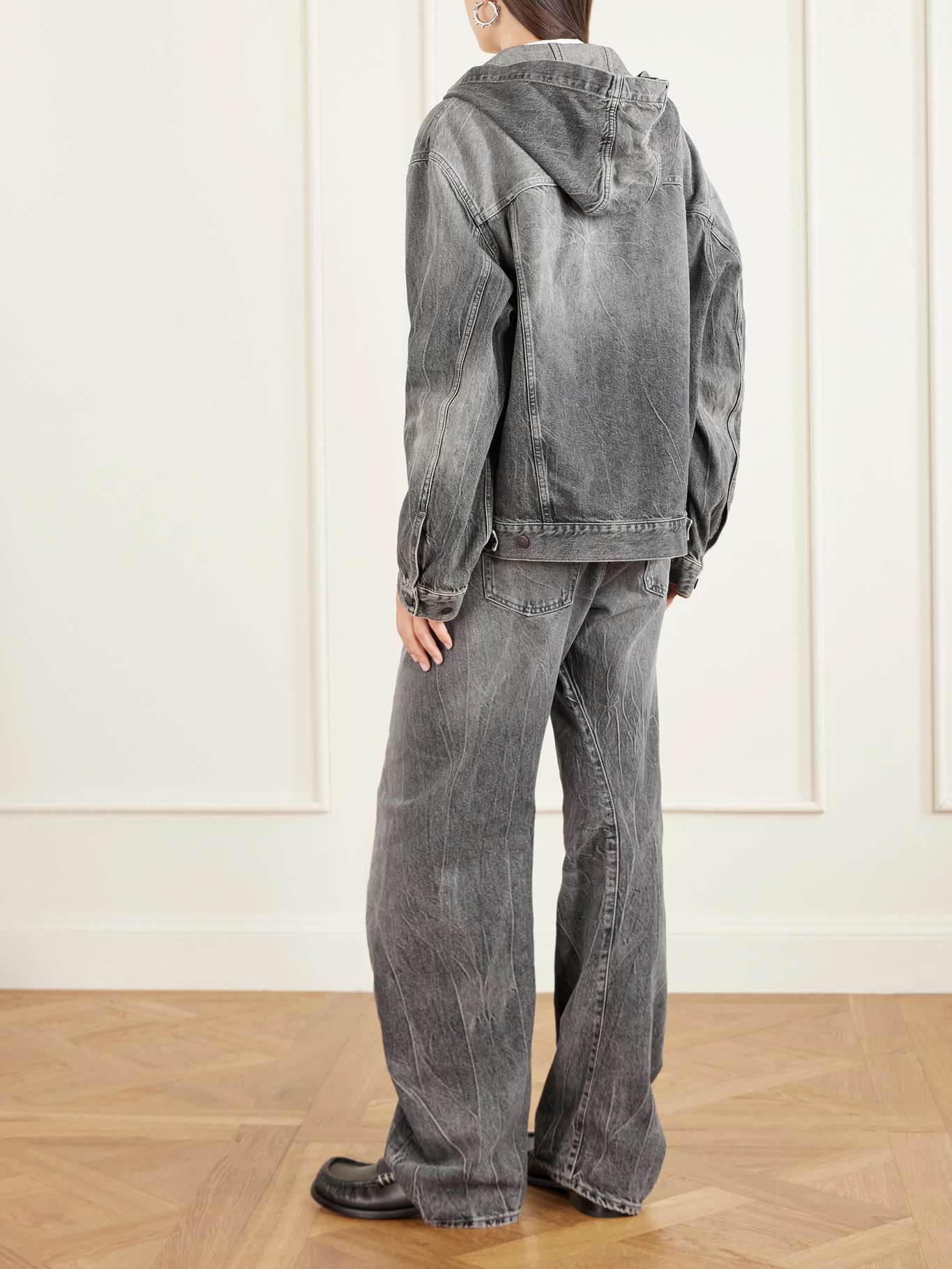 ACNE STUDIOS Hooded denim jacket | NET-A-PORTER