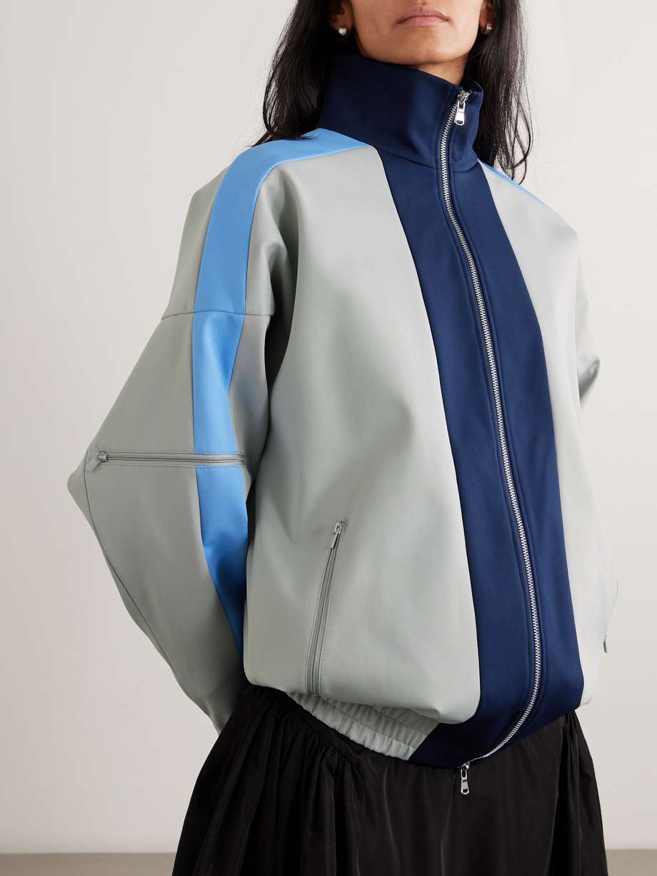 TIBI Color-blocked jersey jacket | NET-A-PORTER