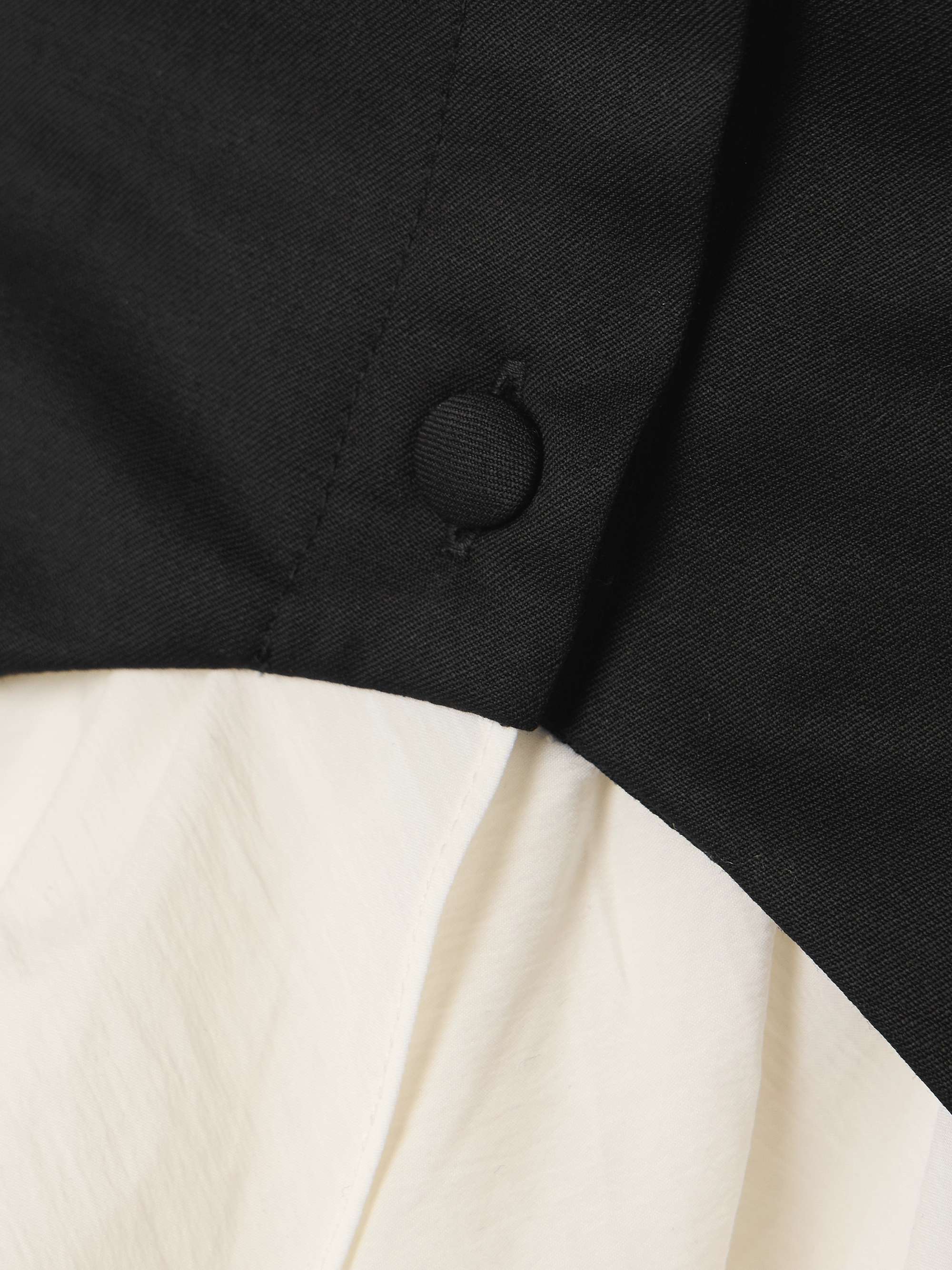 ABADIA Ruffled wool-blend twill and plissé-crepe blazer | NET-A-PORTER