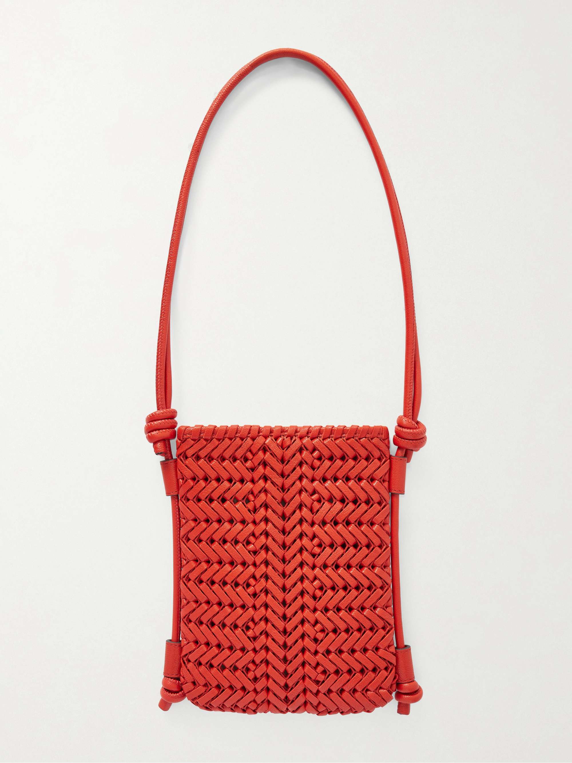 ANYA HINDMARCH Neeson woven leather shoulder bag | NET-A-PORTER