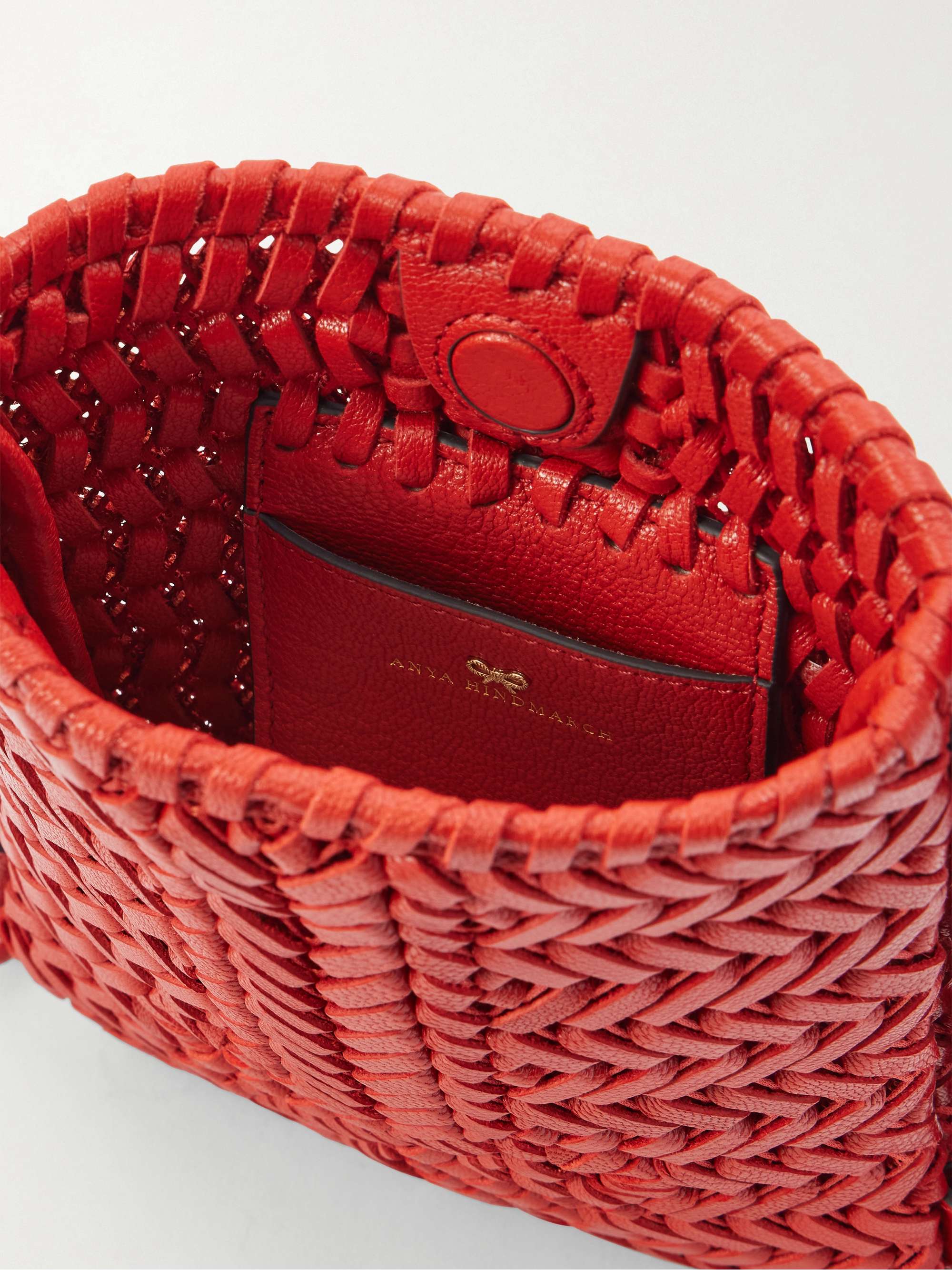 ANYA HINDMARCH Neeson woven leather shoulder bag | NET-A-PORTER