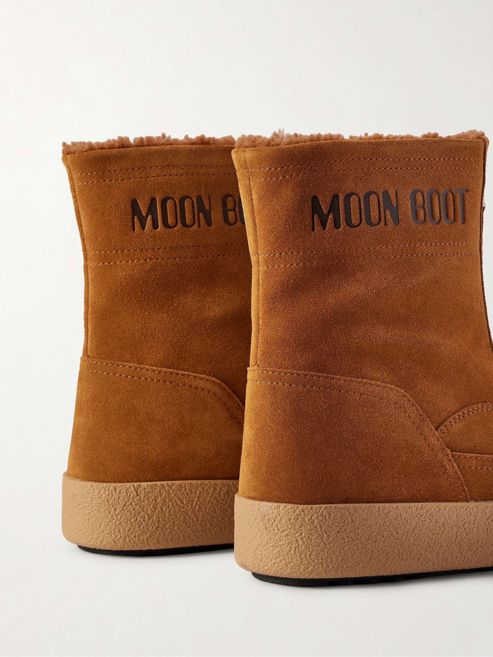 Bottines en daim et en peau lainée Lara MOON BOOT pour femme | NET-A-PORTER