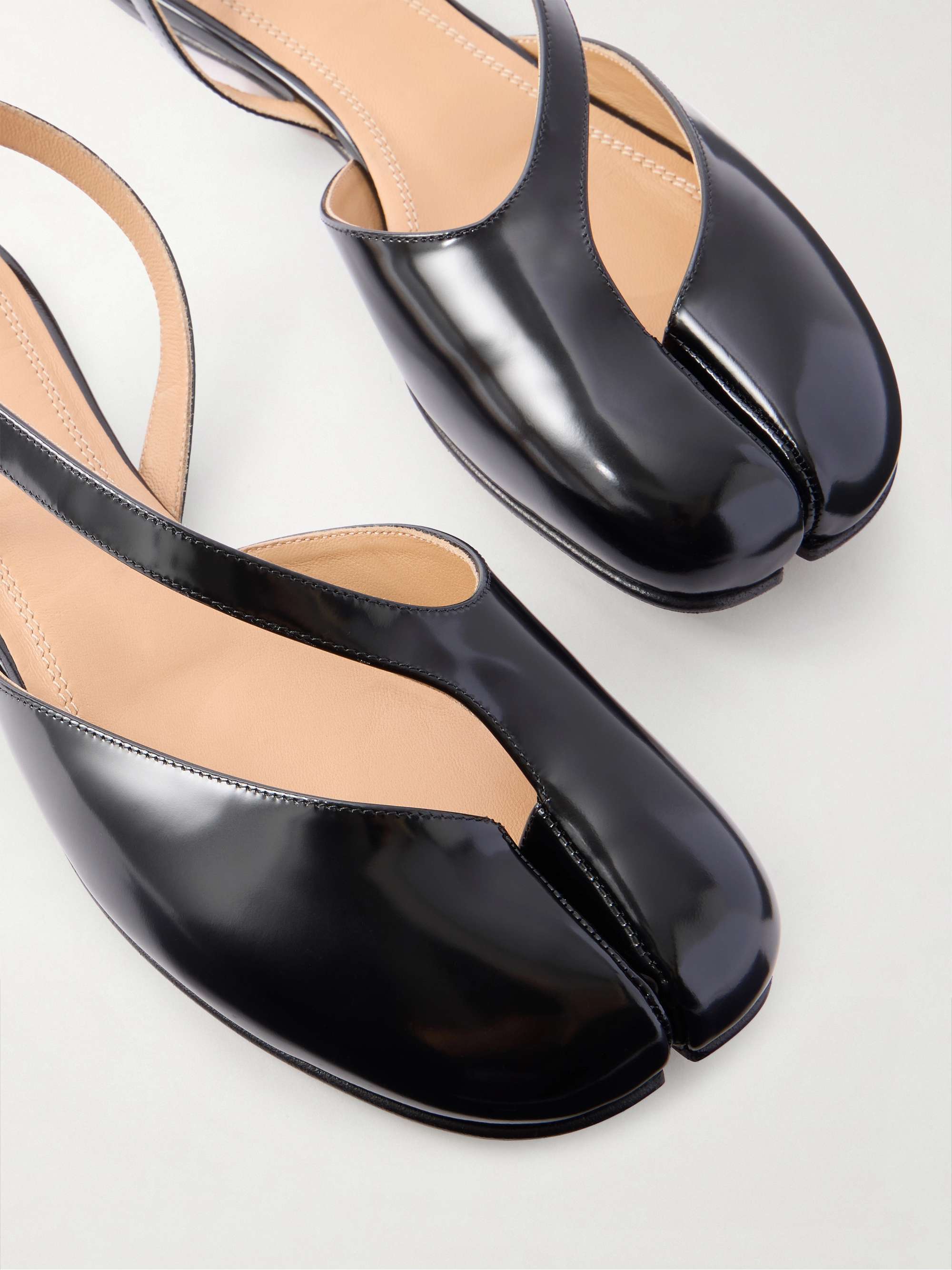 MAISON MARGIELA Tabi split-toe leather slingback flats | NET-A-PORTER
