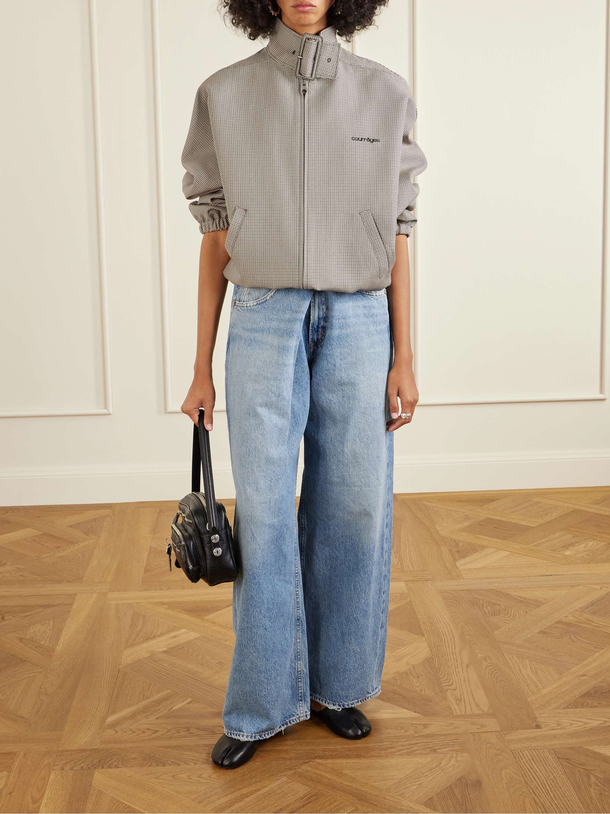 MAISON MARGIELA Tabi Jazz stretch-knit trimmed leather brogues | NET-A ...