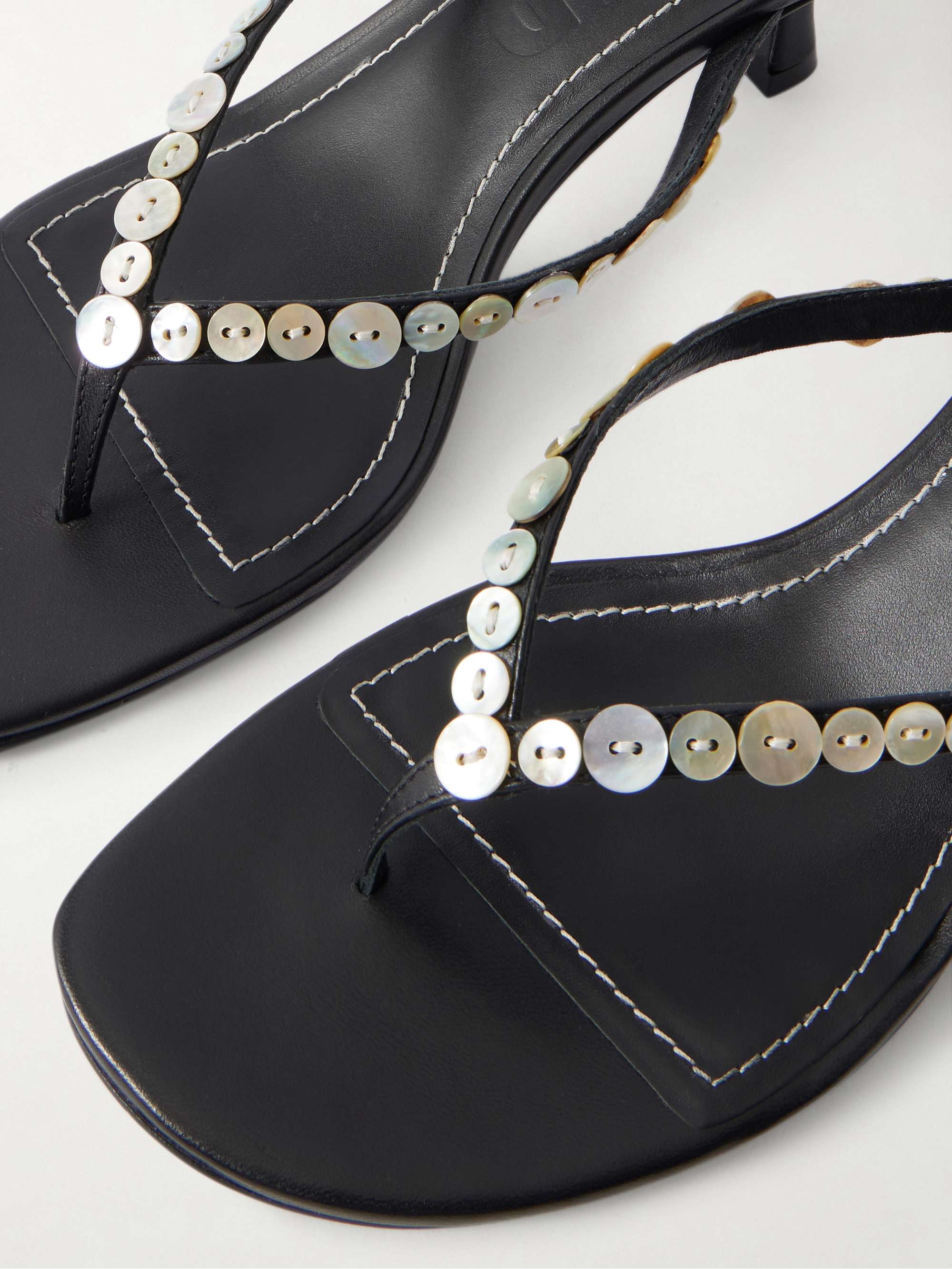 Sandales en cuir à boutons Freja STAUD pour femme | NET-A-PORTER