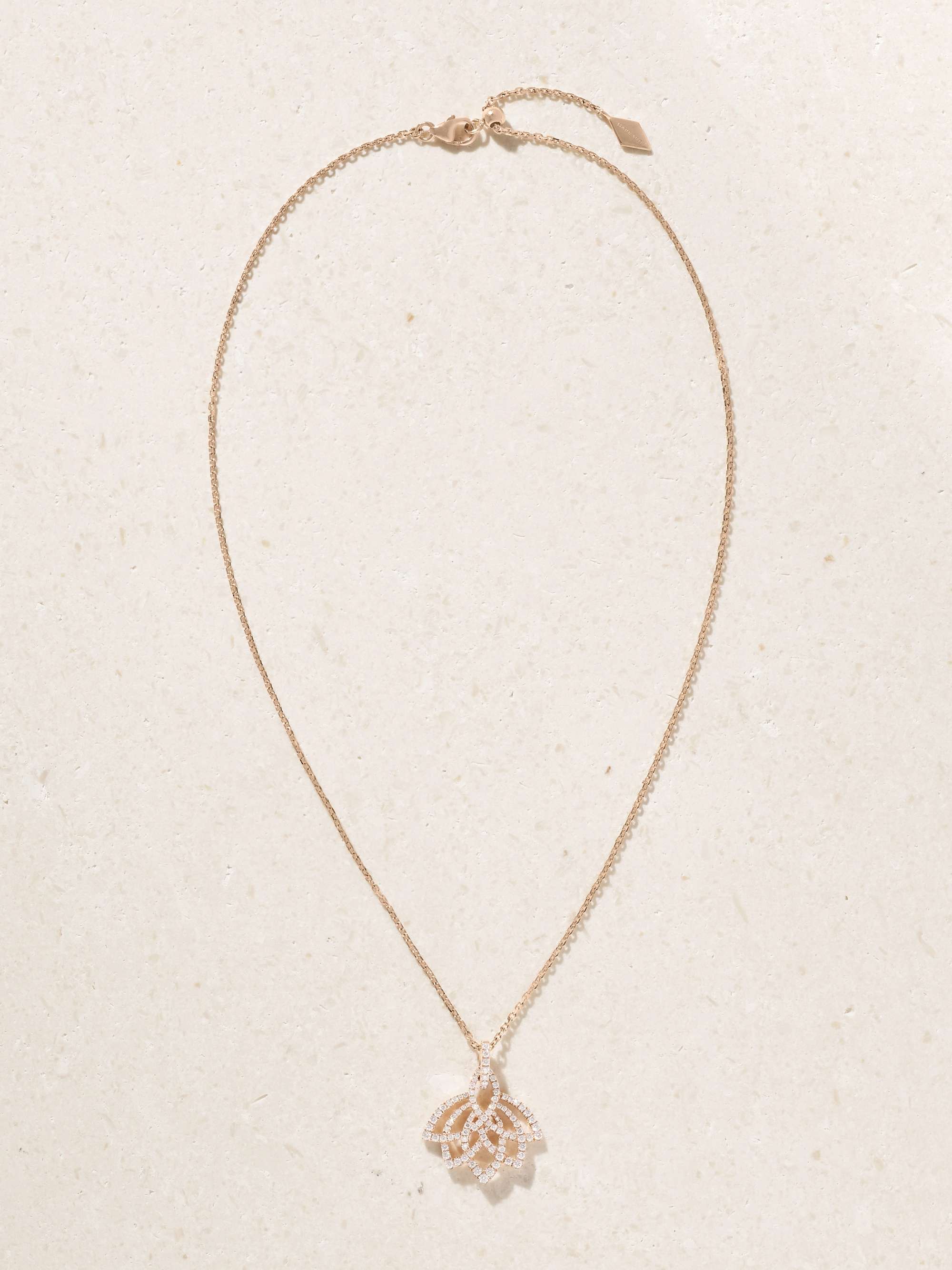 GARRARD 18-karat rose gold and diamond necklace | NET-A-PORTER