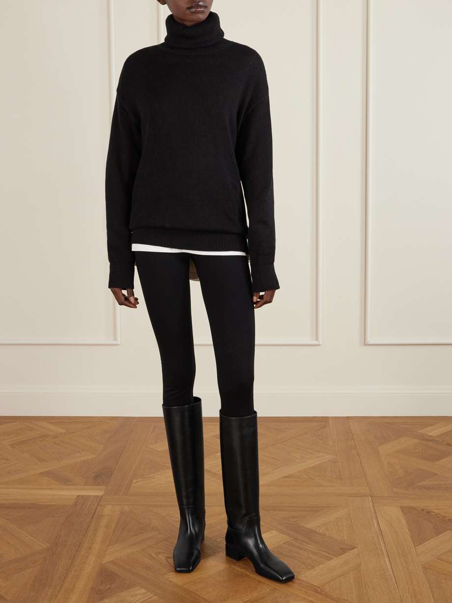 CHRISTEN Classic Square leather knee boots | NET-A-PORTER