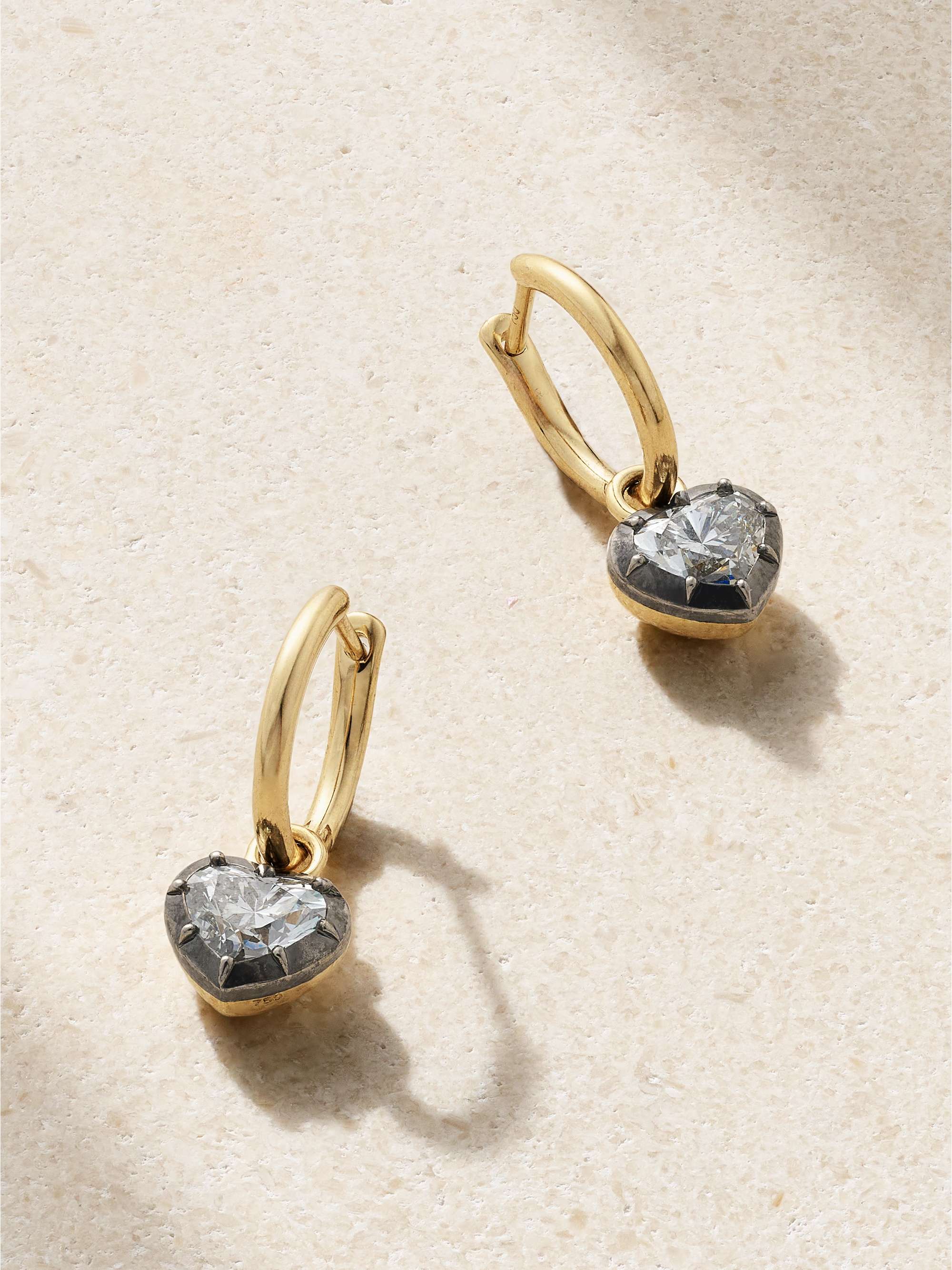 JESSICA MCCORMACK Gypset 18-karat yellow and blackened white gold ...