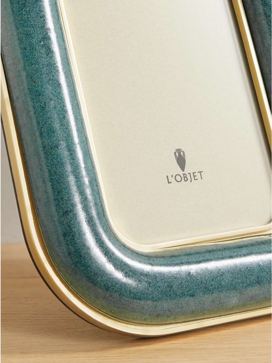 L'OBJET Rue Jacob ceramic gold-plated 5x7" picture frame | NET-A-PORTER