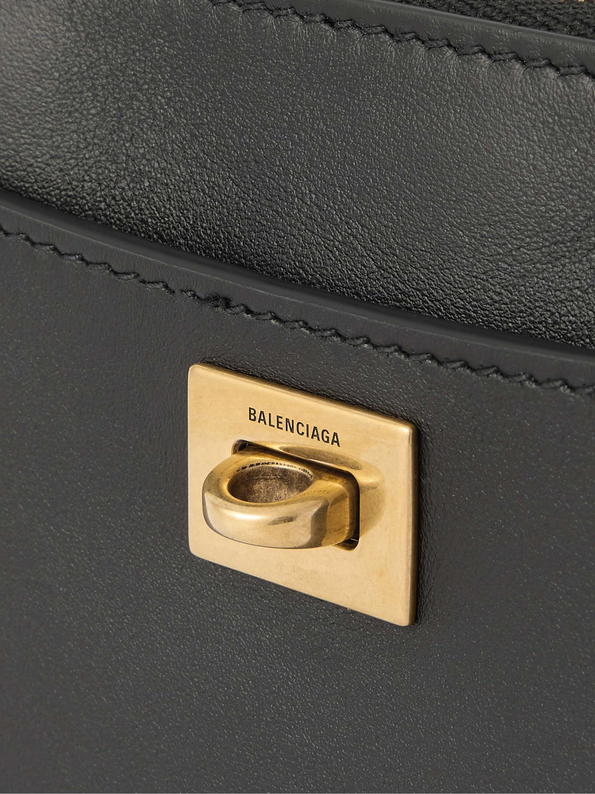 BALENCIAGA Rodeo textured-leather shoulder bag | NET-A-PORTER