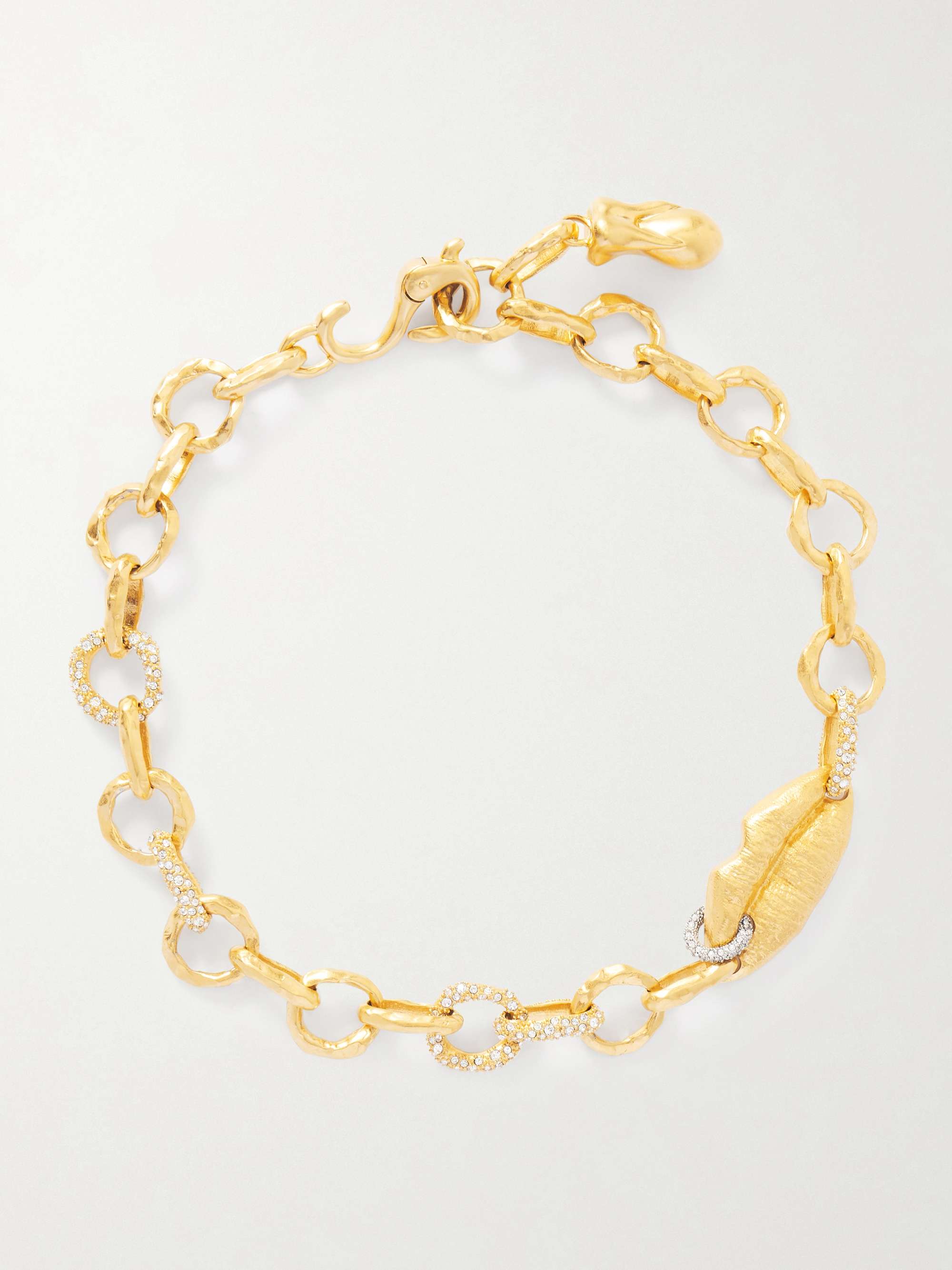 SCHIAPARELLI Crystal-embellished gold-tone necklace | NET-A-PORTER