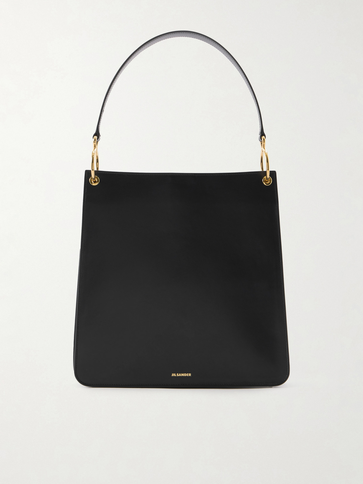 Jil Sander Logo-detailed Shoulder Bag In Black | ModeSens