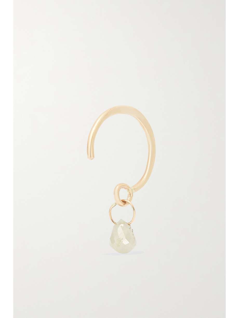 Gold 14-karat gold diamond earring | MELISSA JOY MANNING | NET-A-PORTER