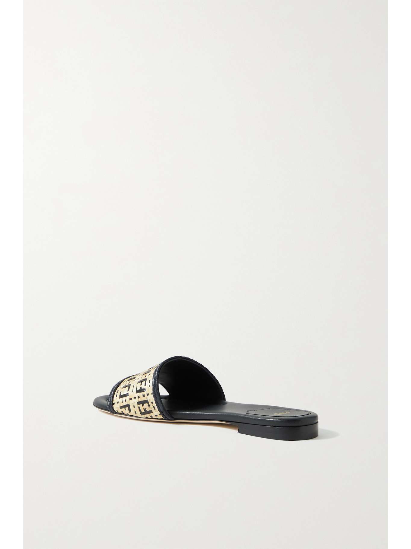 FENDI Woven raffia sandals | NET-A-PORTER