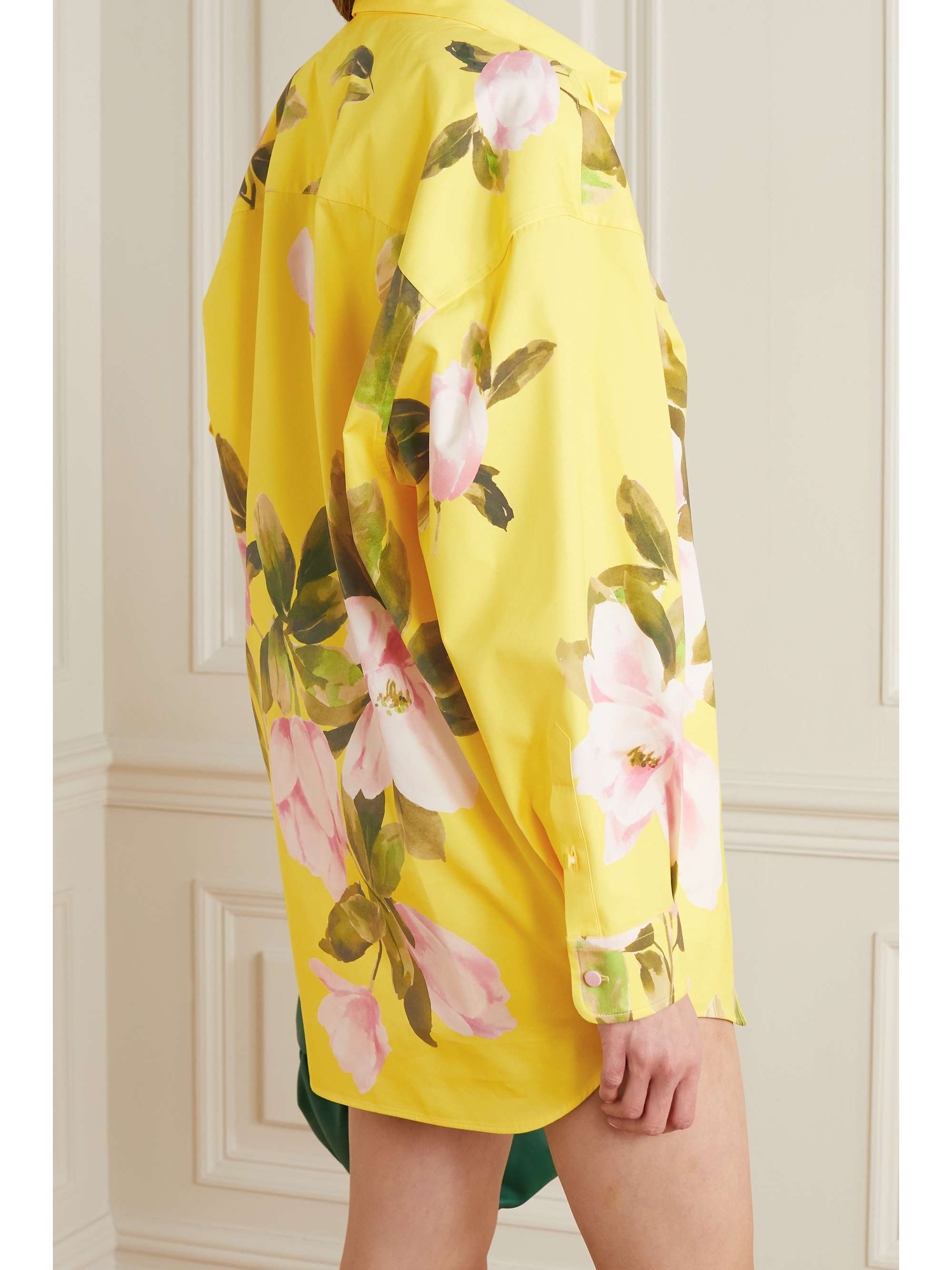 Valentino Garavani Floral Print Cotton And Silk Blend Jacket Net A Porter
