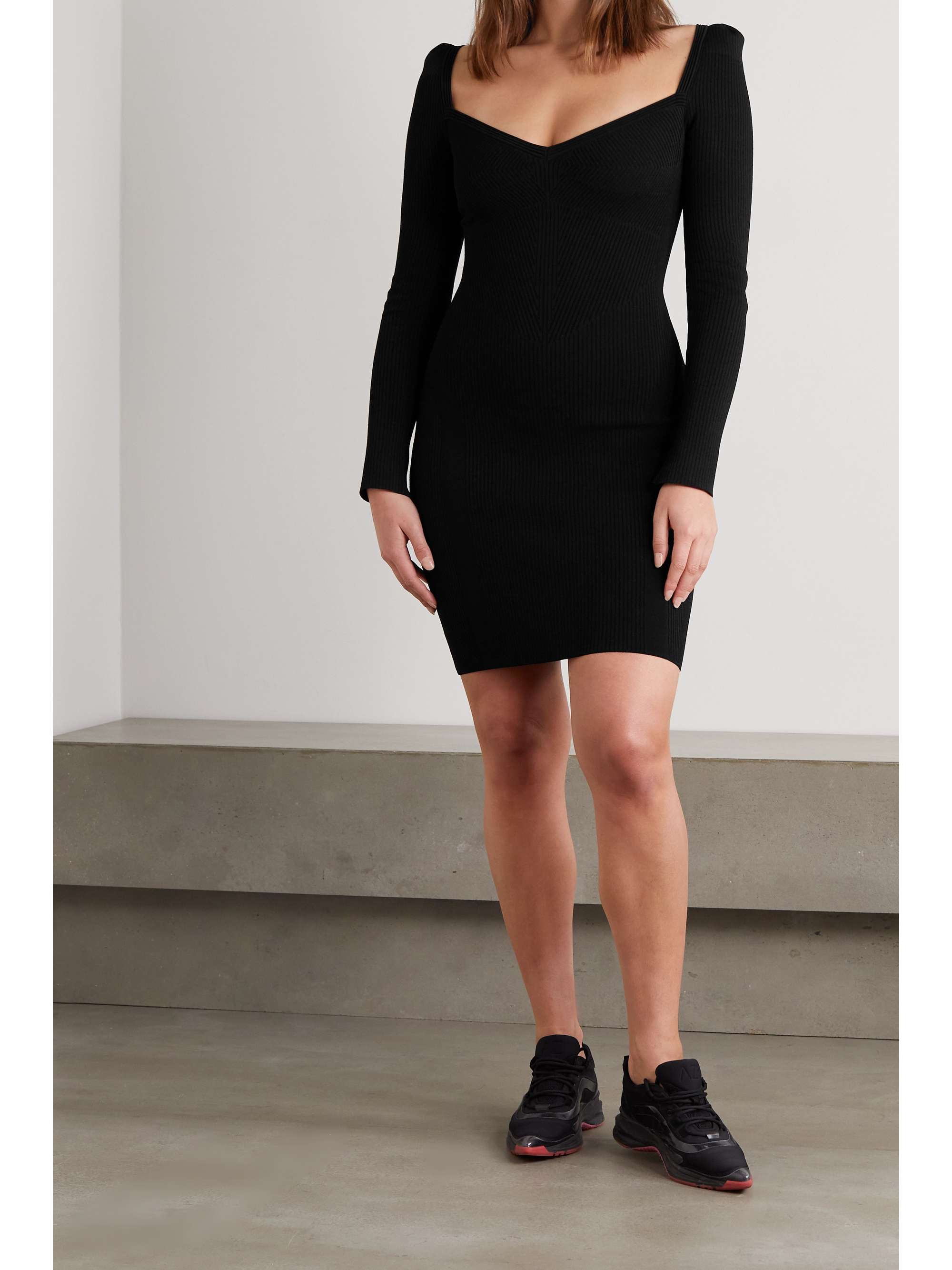 Az Factory Mybody Ribbed Stretch Knit Mini Dress Net A Porter